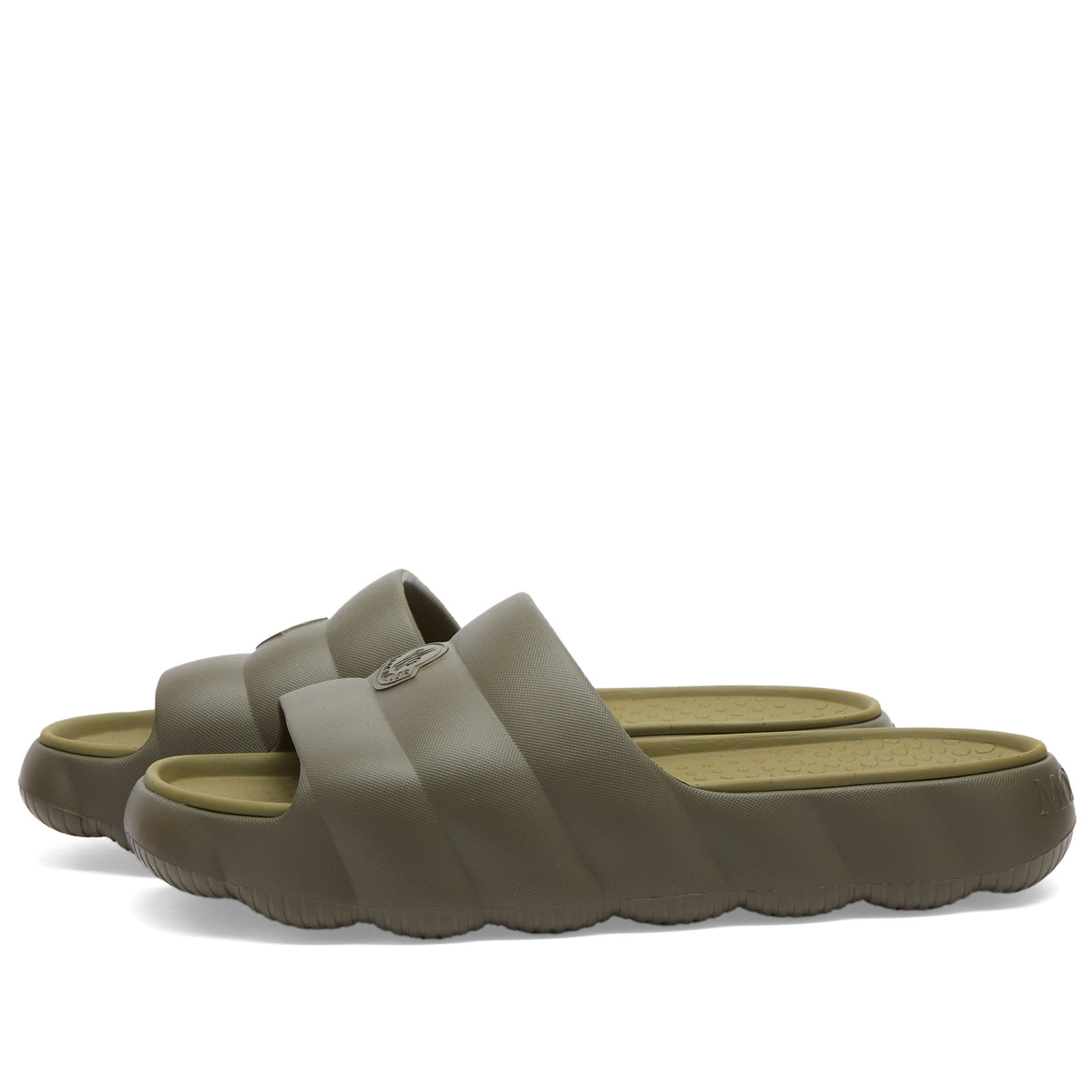 Moncler Lilo Pool Slides Green | END.