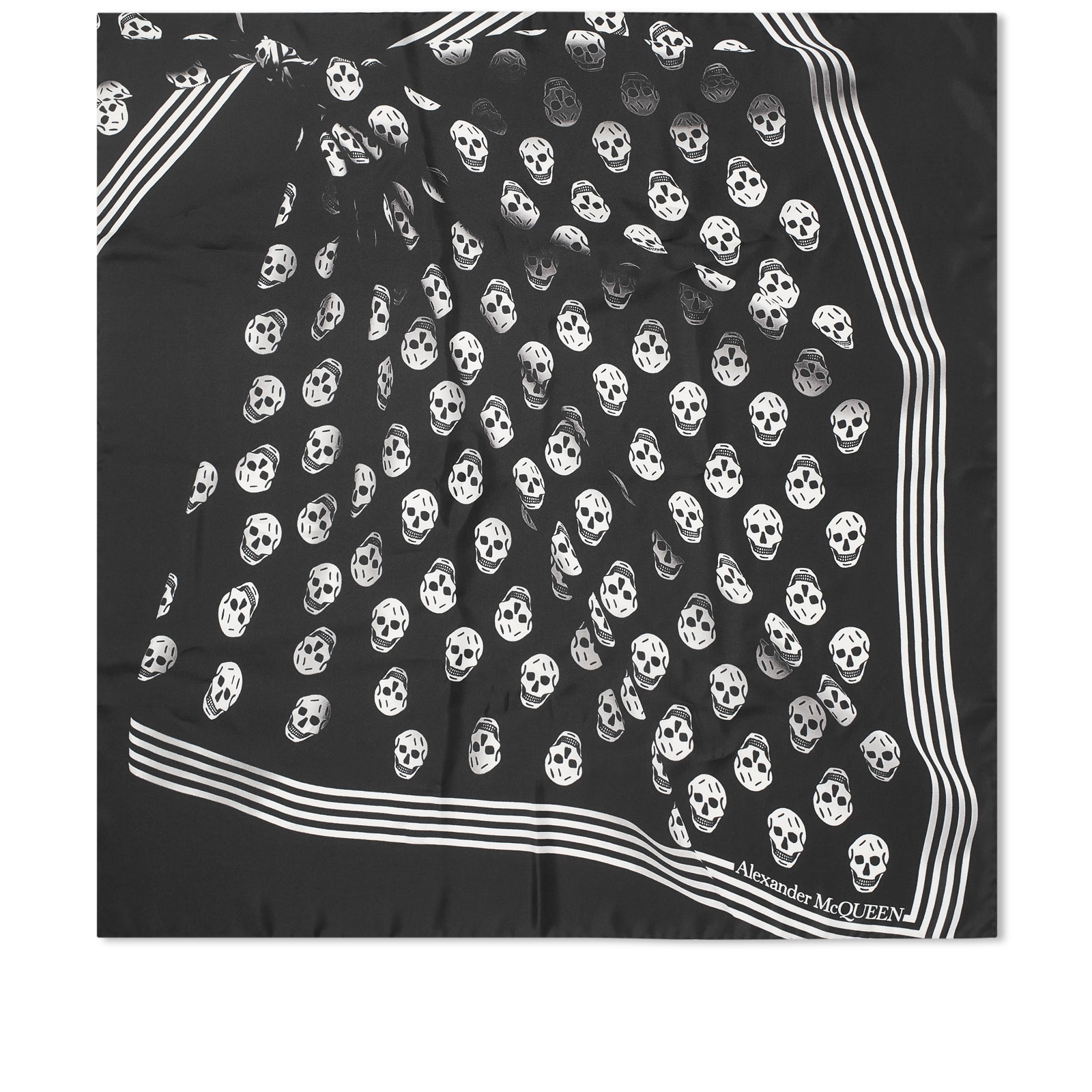 Alexander McQueen Skull Biker Scarf Black & Ivory | END. (US)