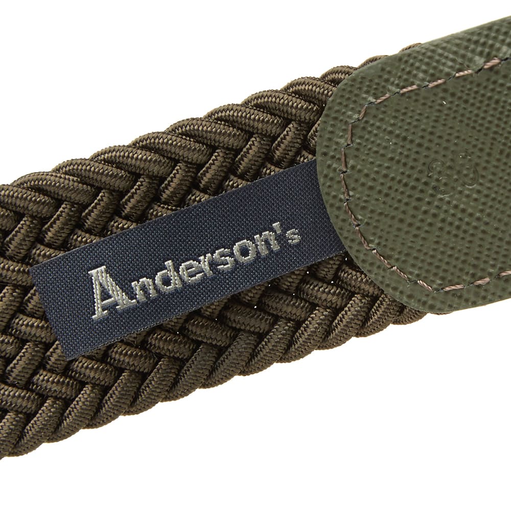 Anderson's Slim Woven Textile Belt Khaki | END. (BE)