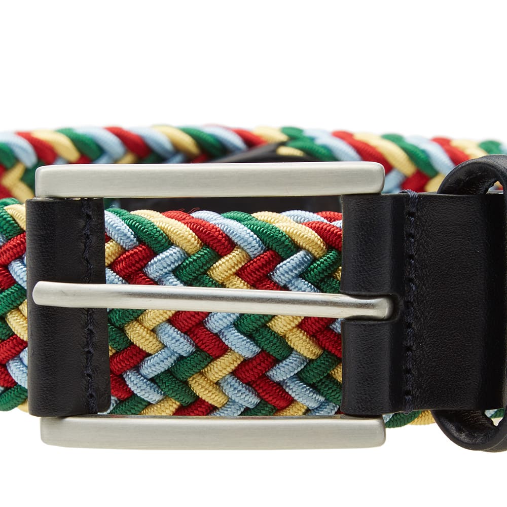 Anderson's Woven Textile Belt Sky, Green, Red & Gold | END. (SE)