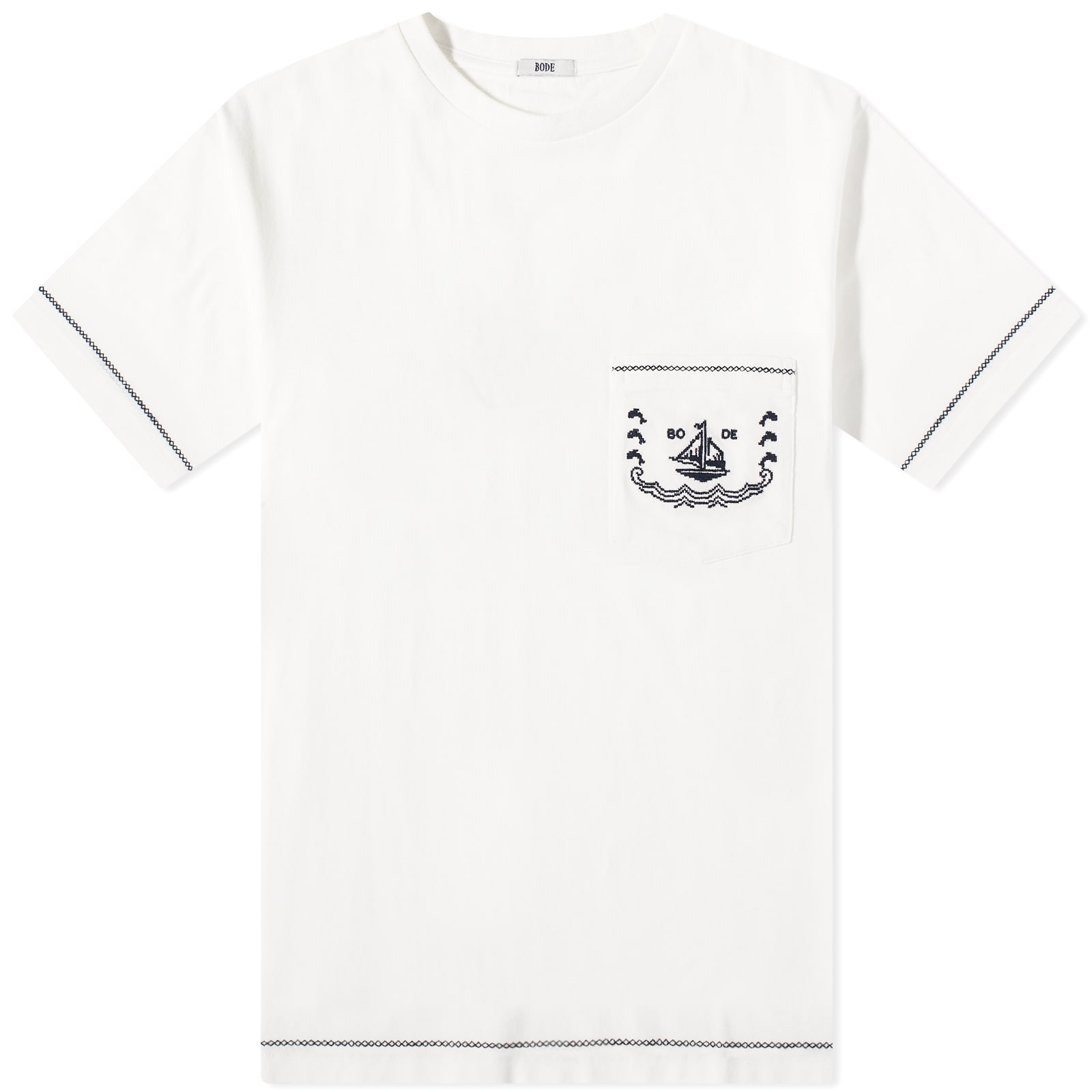 BODE Sailboat Pocket T-Shirt Cream | END. (AR)