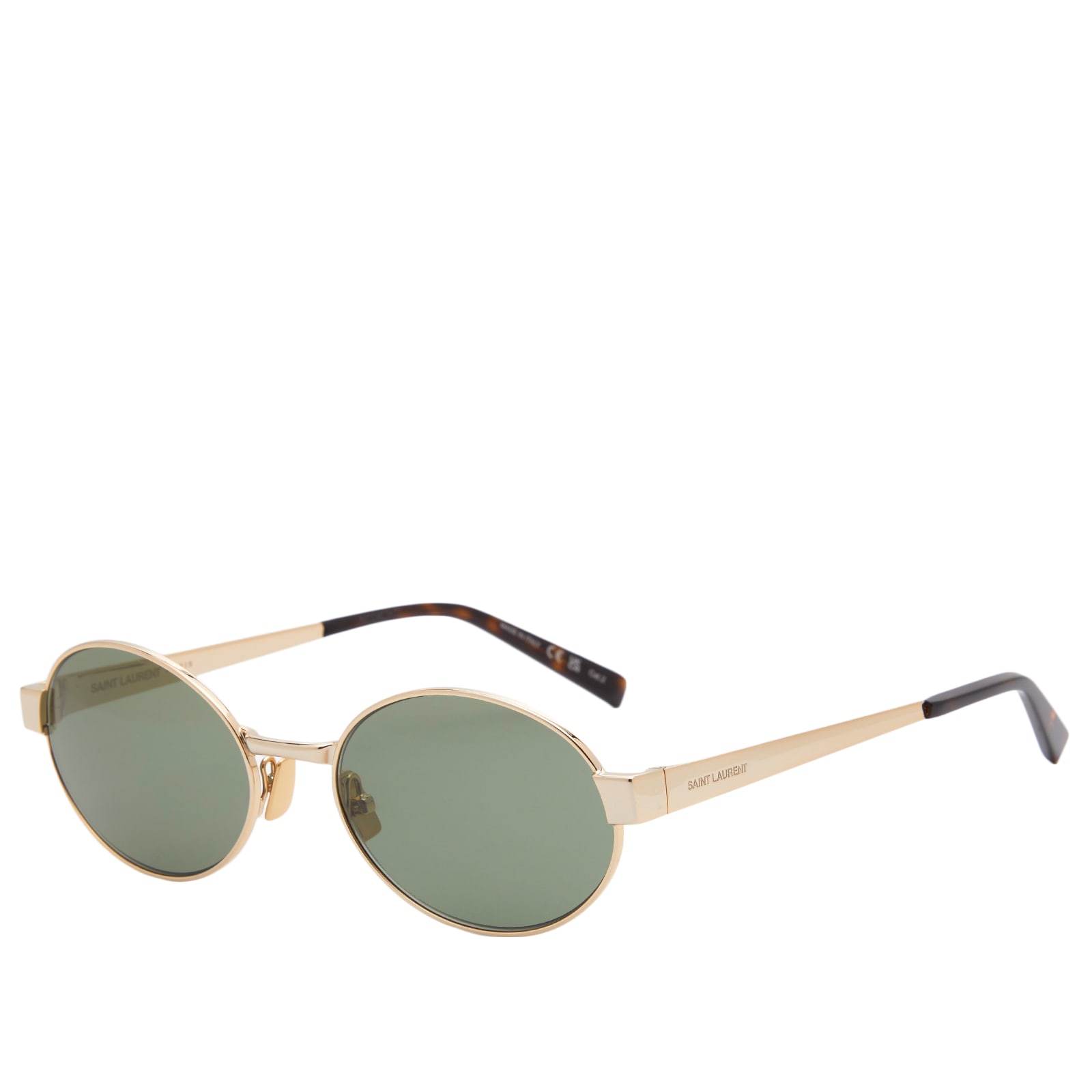 Saint Laurent SL 692 Sunglasses Gold & Green | END. (GB)