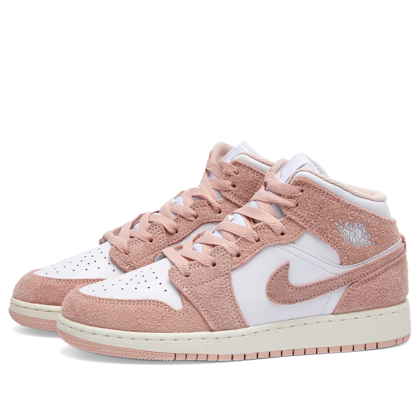 Air Jordan 1 Mid SE GS White, Legend Pink & Sail | END.