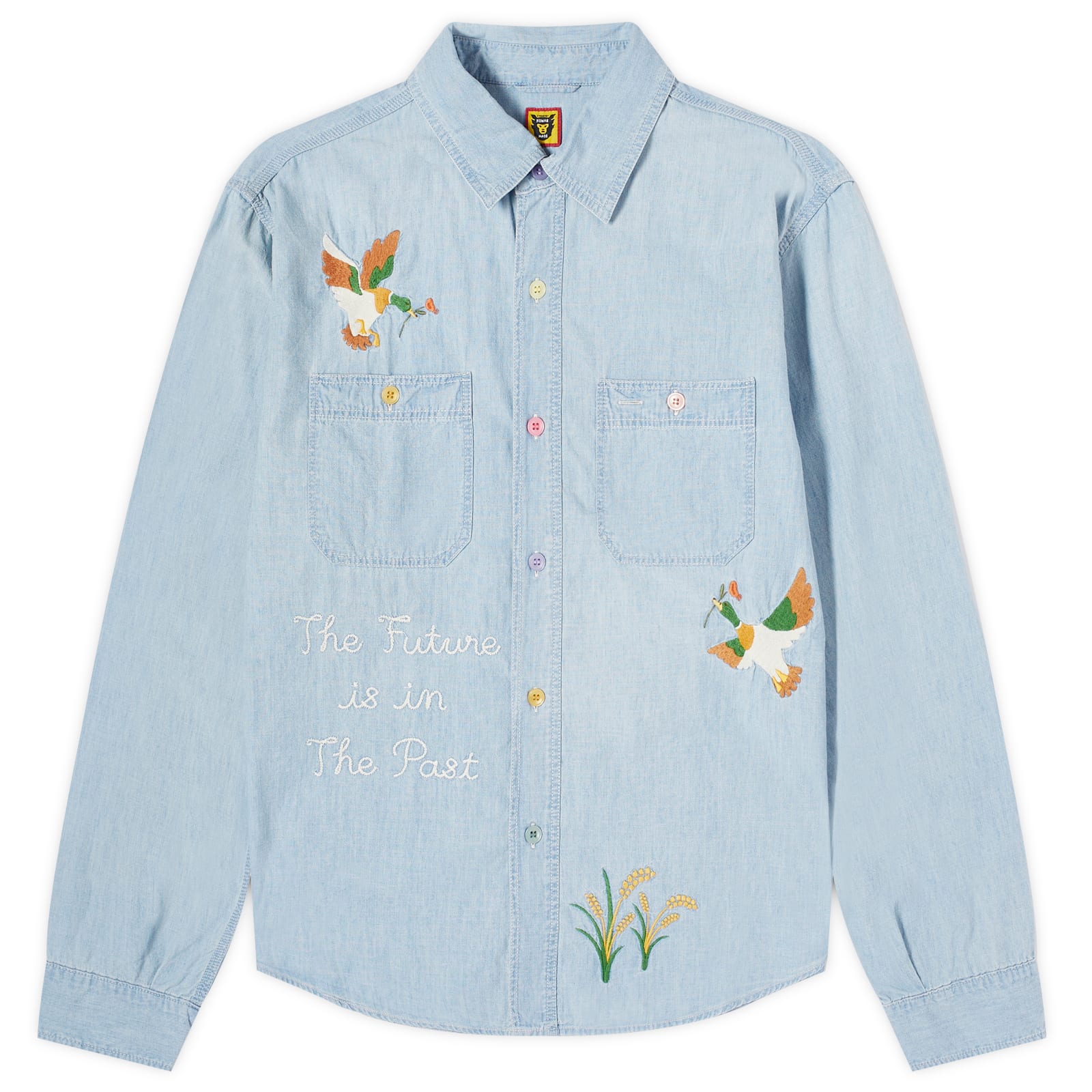 Human Made Duck Chambray Work Shirt Indigo | END. (US)