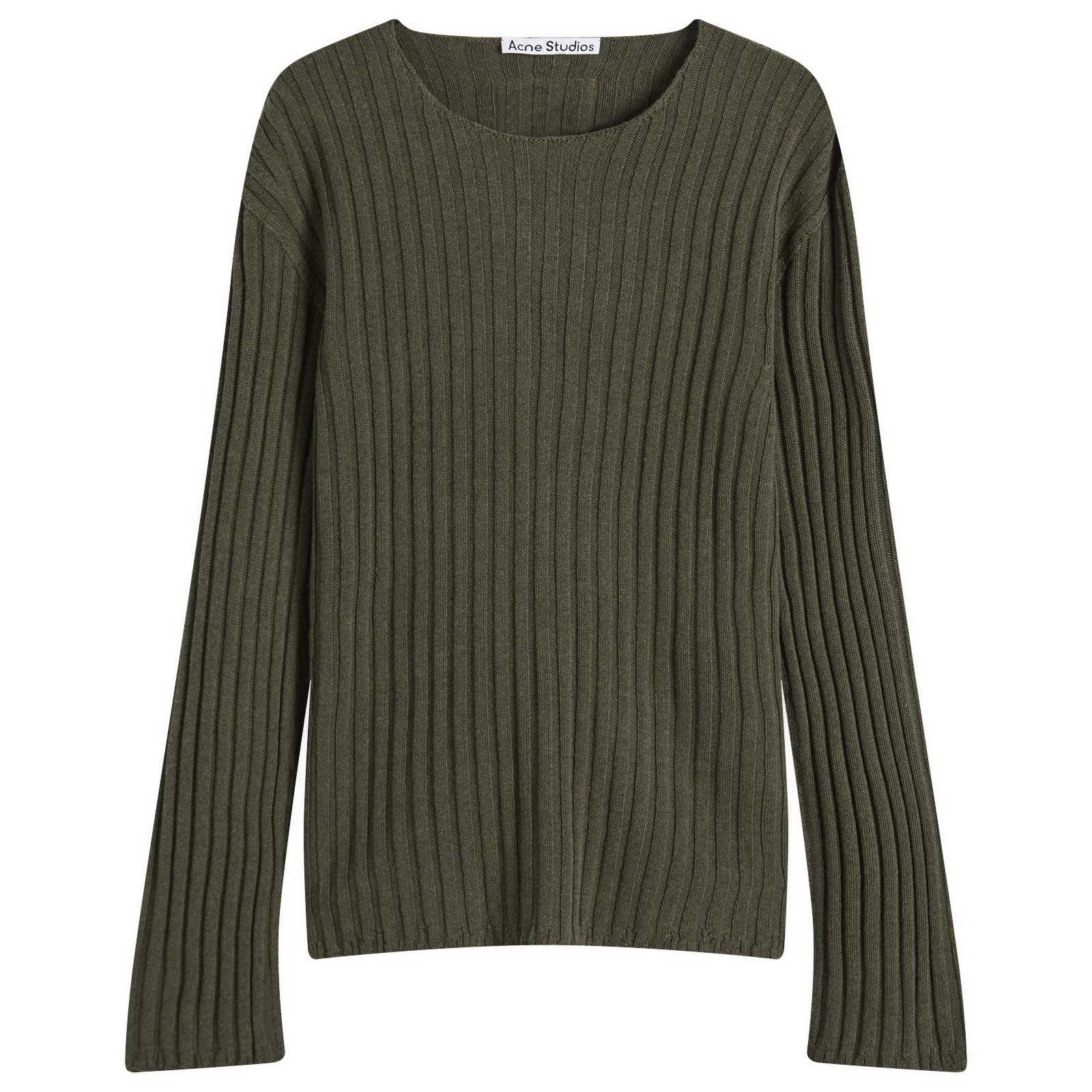 Acne Studios Kartic Cotton Core Ribbed Jumper Vintage Green | END. (AR)