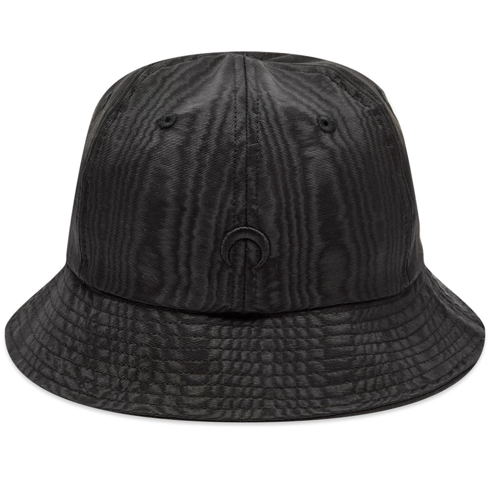 Marine Serre Embroidered Moire Bell Hat Black | END. (US)