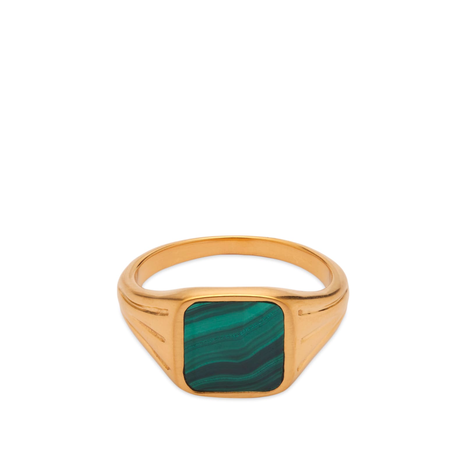 Missoma x Lucy Williams Malachite Signet Ring Gold & Green | END. (US)