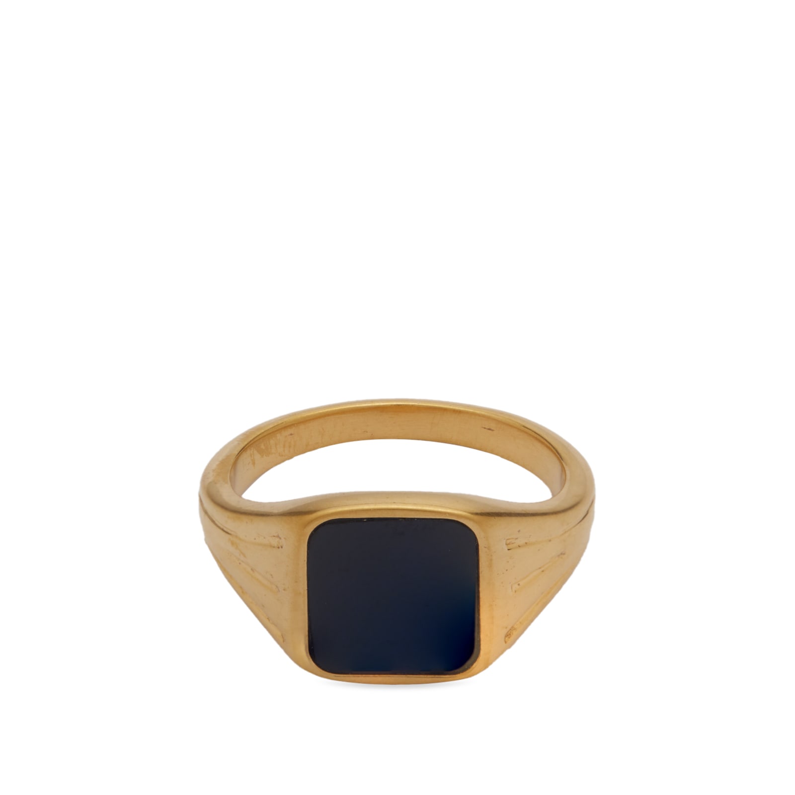 Missoma x Lucy Williams Black Spinel Gemstone Signet Ring Gold & Black ...
