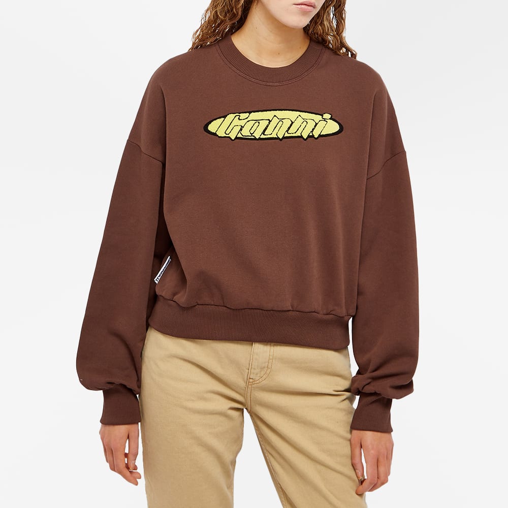 GANNI Isoli Logo Sweat Chicory Coffee | END. (KR)