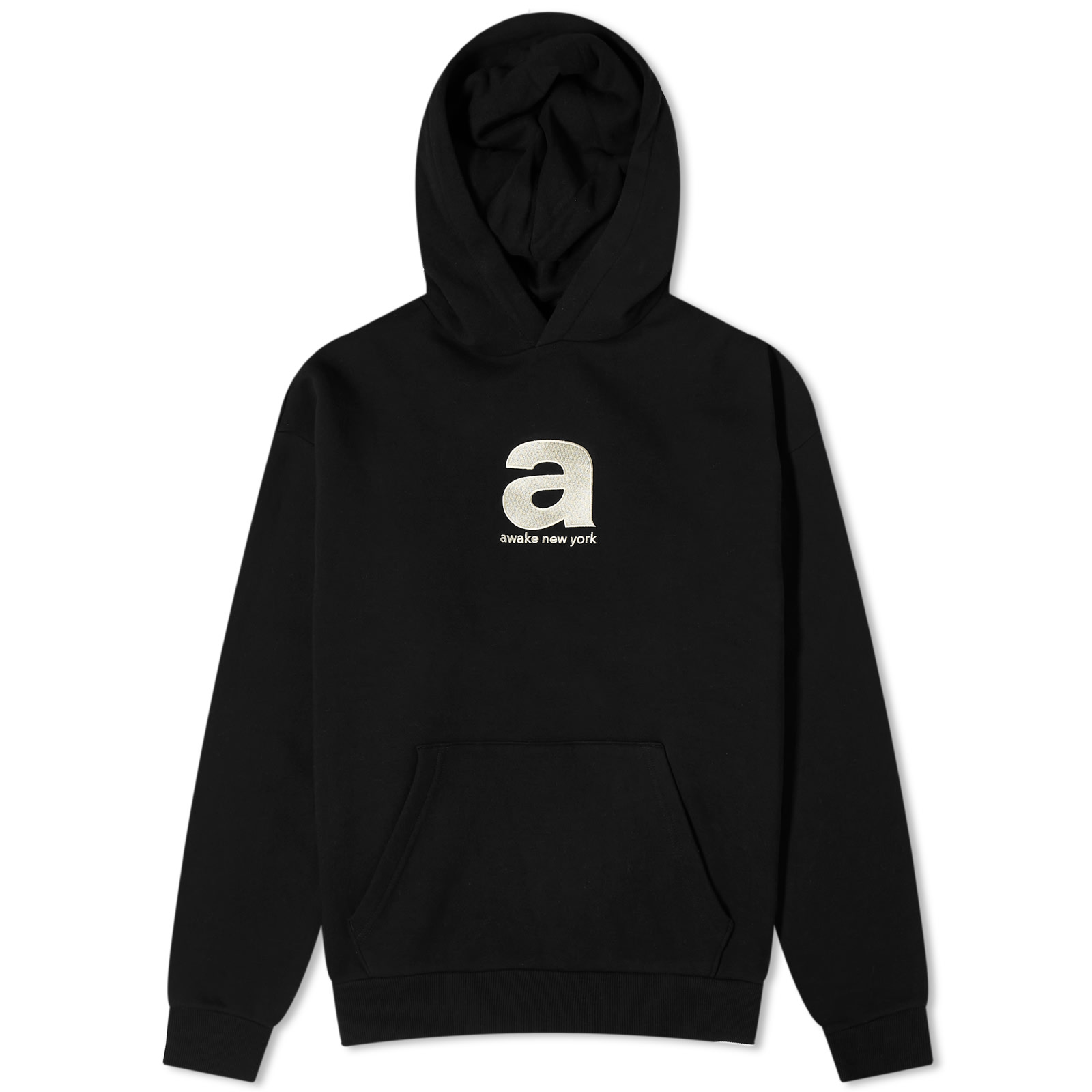 Awake NY Bold Logo Hoodie Washed Black | END. (US)