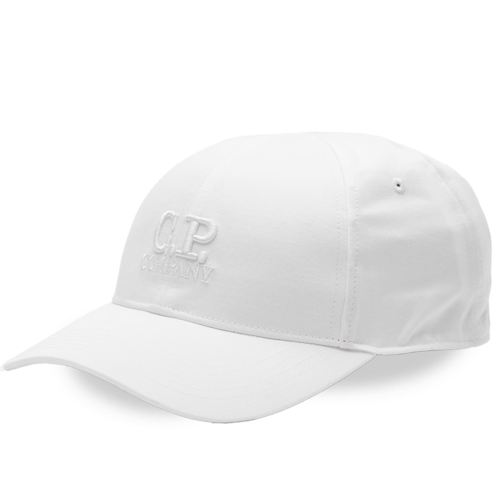 C.P. Company Gabardine Logo Cap Gauze White | END. (US)