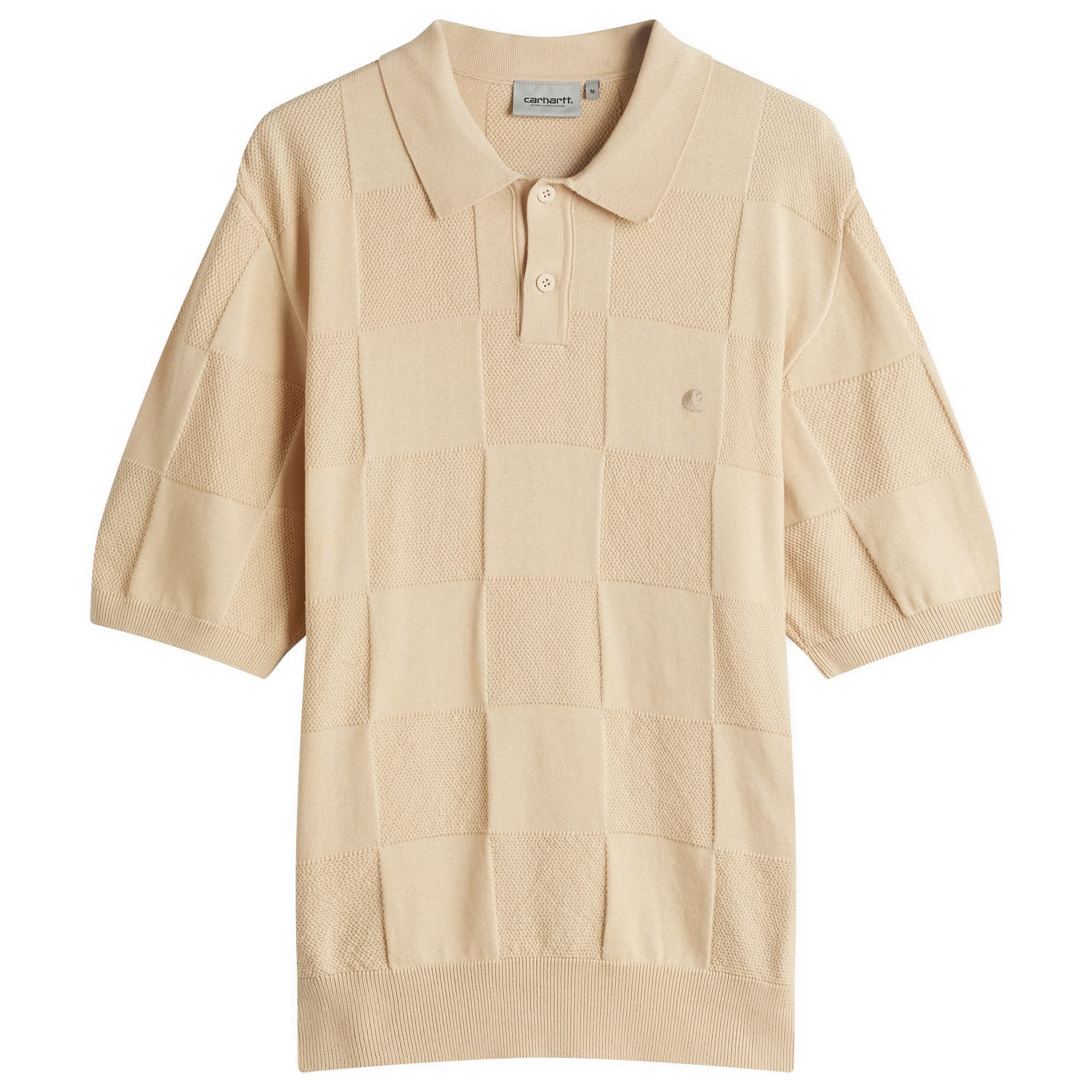 Carhartt WIP Checker Knit Polo Fleur De Sel | END. (GB)