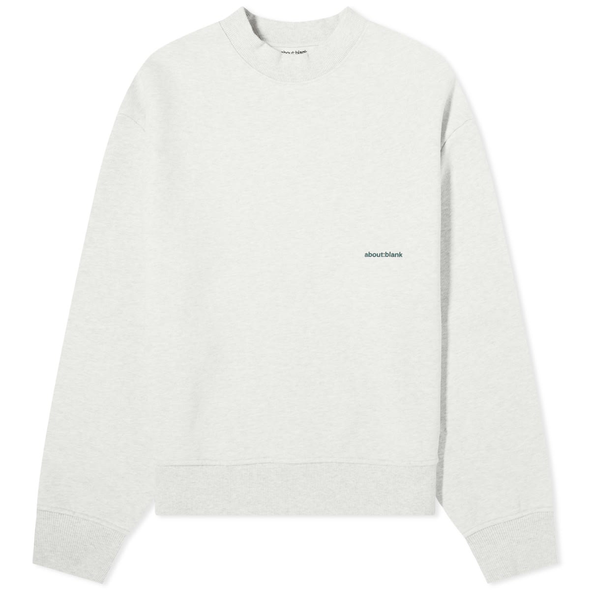 about:blank Box Logo Crew Sweat Grey & Epsom Green | END. (US)