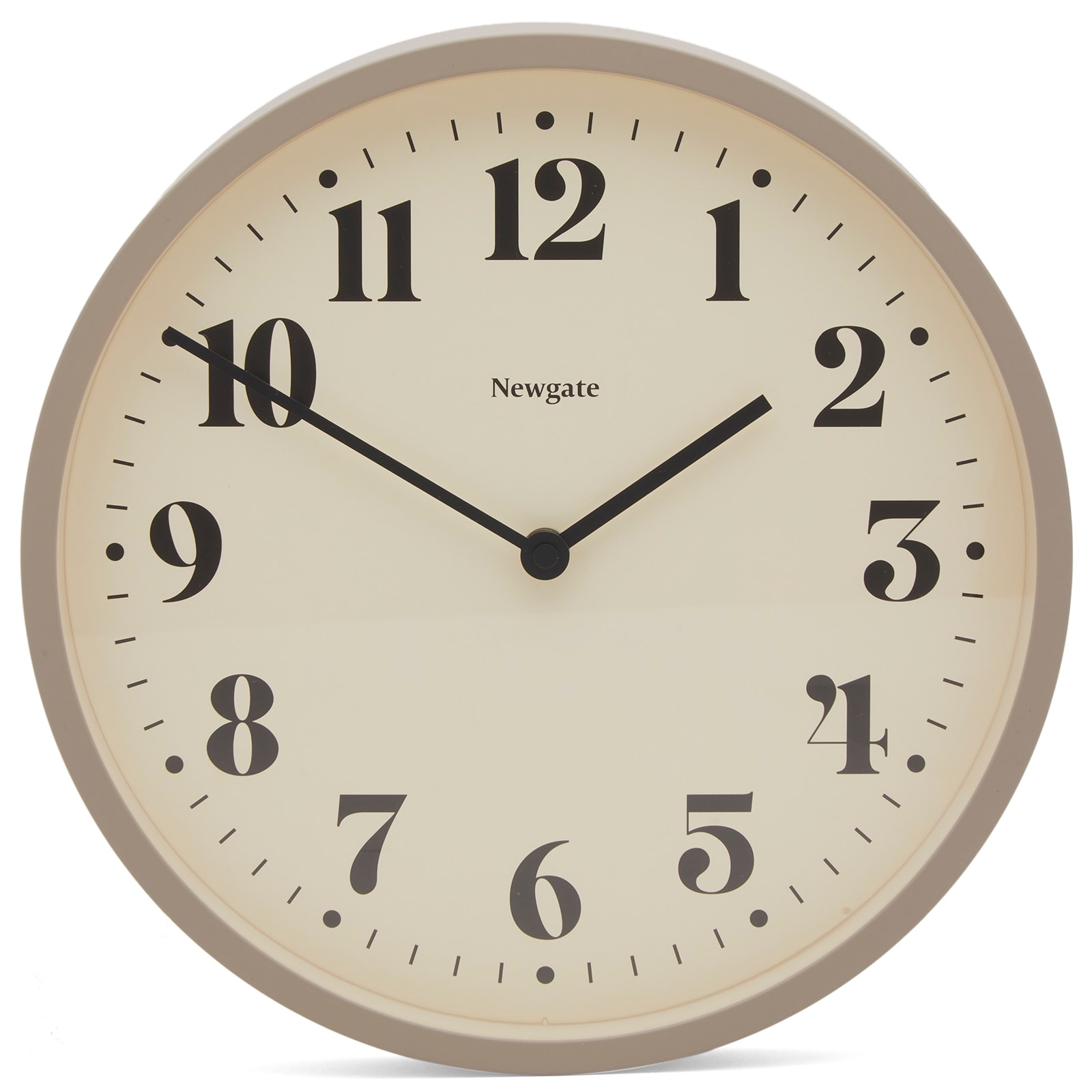 Newgate Clocks Number Four Theatre Wall Clock Stone Grey | END. (GB)