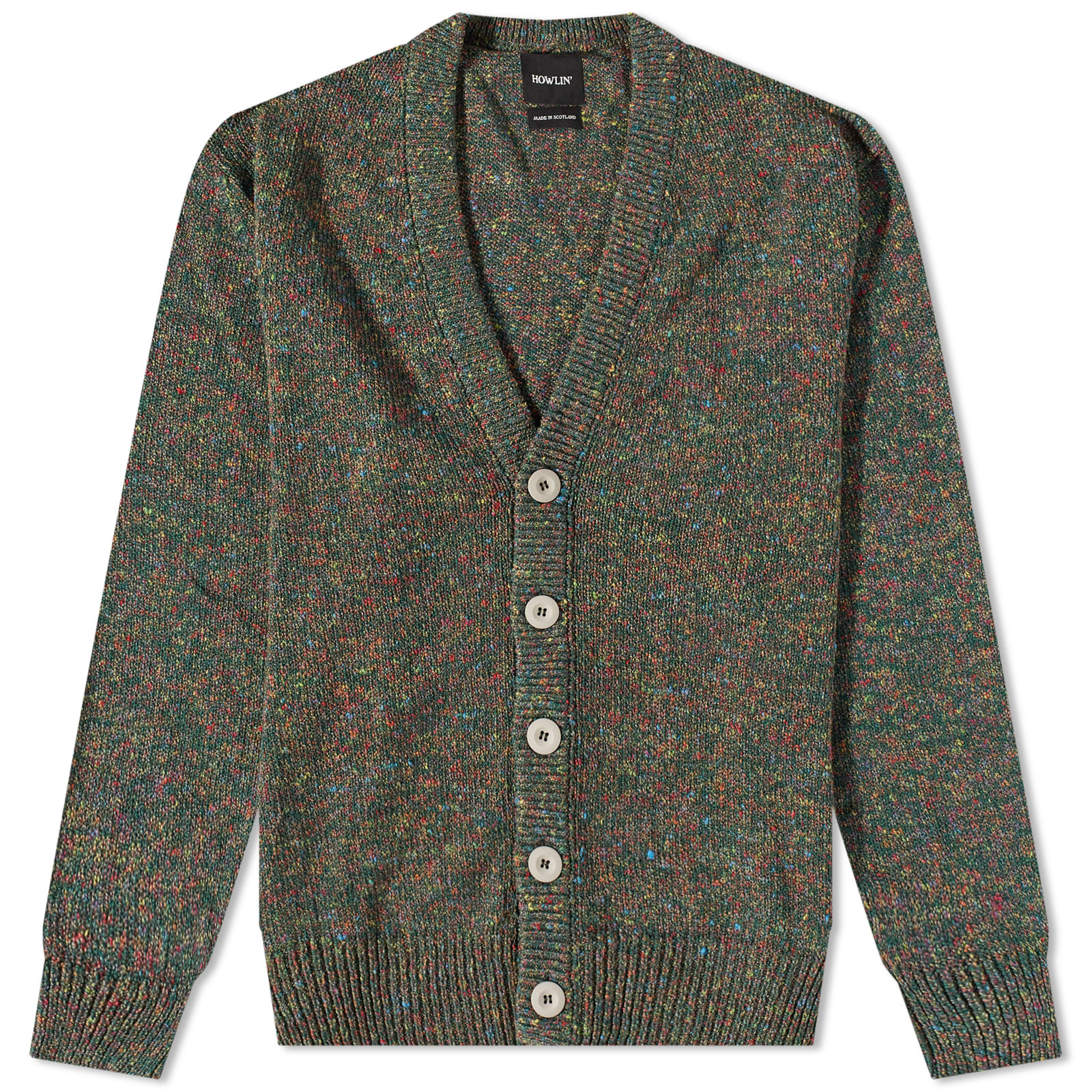 Howlin' Crystal Knitted Cardigan Mezcal Green Mix | END. (AR)