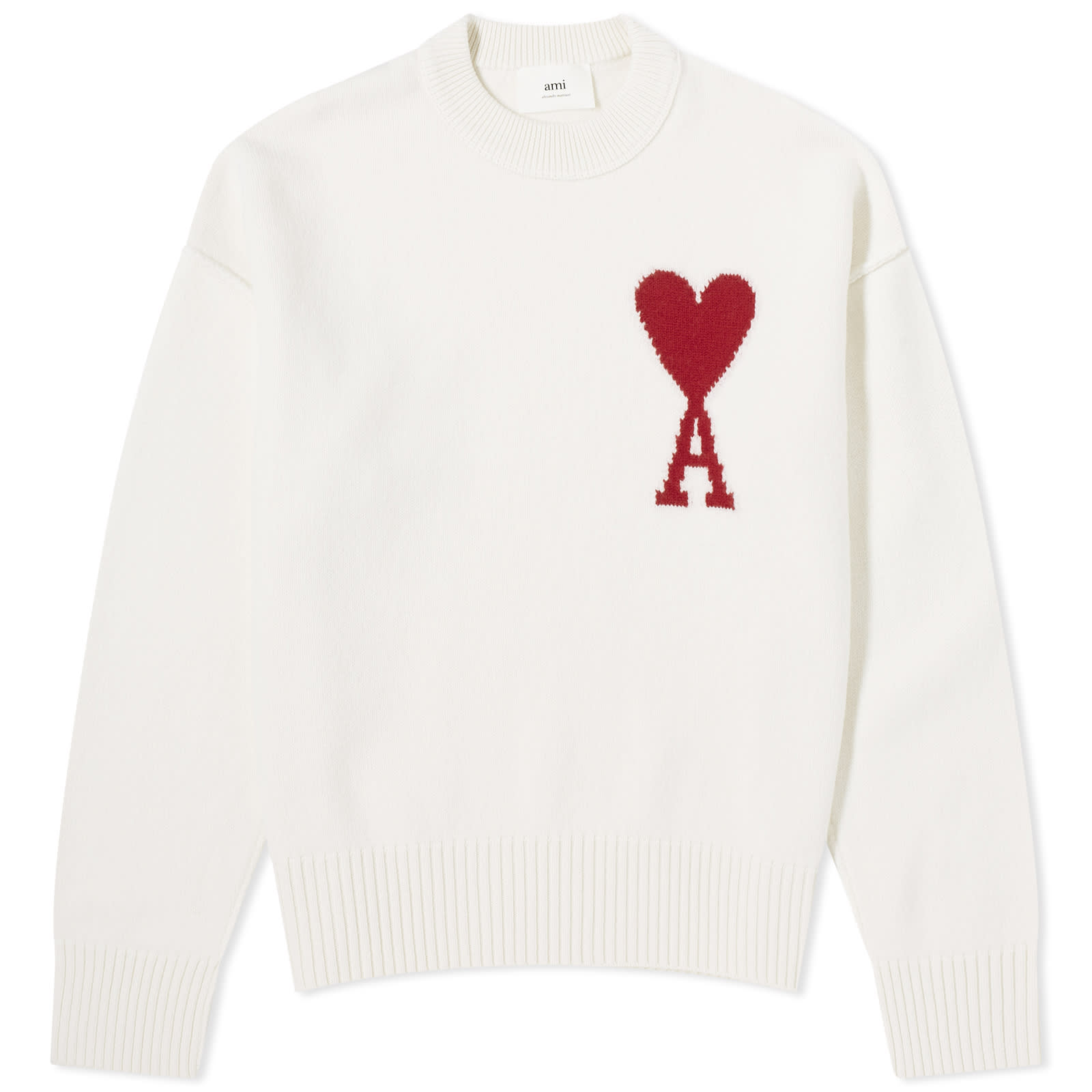 AMI ADC Large Crew Knit Sweater White | END. (KR)