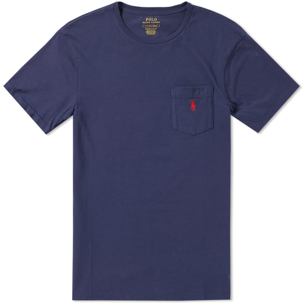 Polo Ralph Lauren Logo Pocket Tee Newport Navy | END.