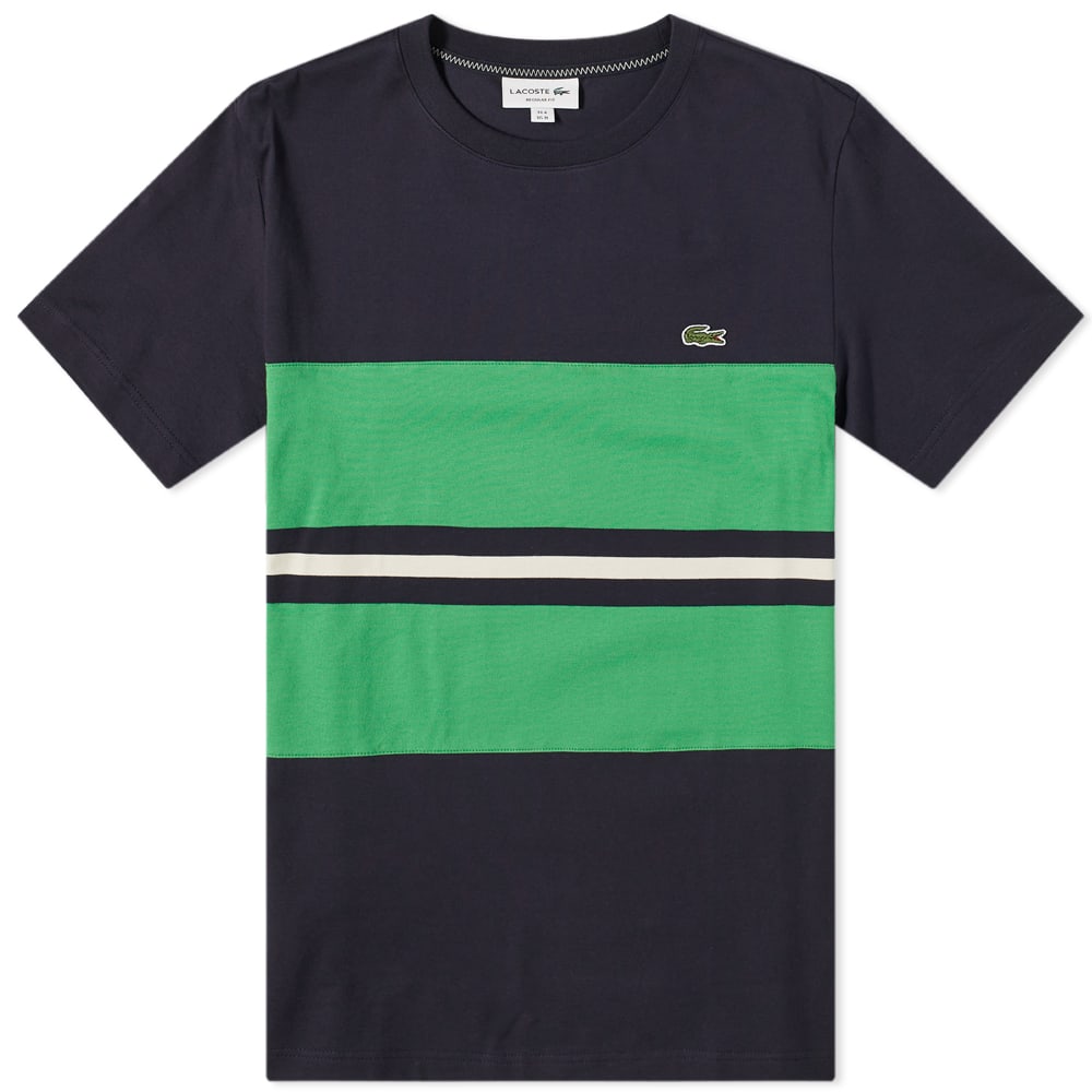 Lacoste Block Stripe T-Shirt Black, Green & White | END. (US)