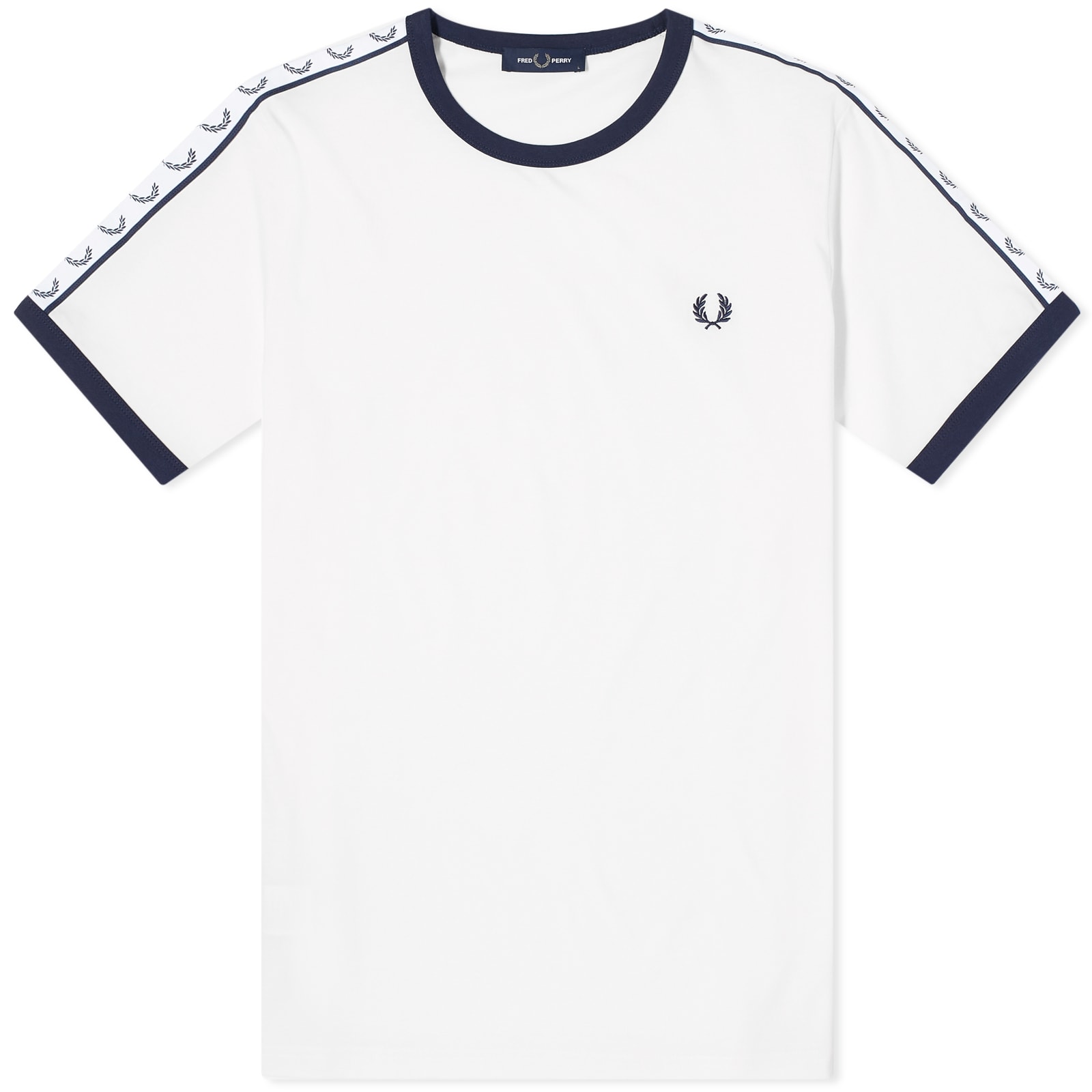 Fred Perry Taped Ringer T-Shirt Snow White | END. (GB)