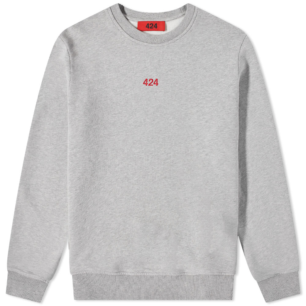 424 Alias Red Logo Crew Sweat Grey | END. (AR)