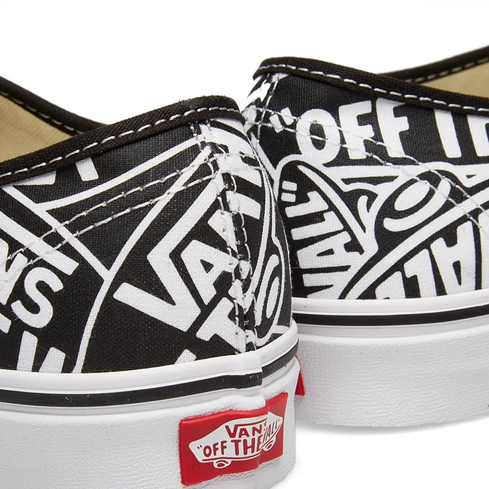 Vans Off The Wall Printed Authentic Black True White END HK Vans Off The Wall Printed Authentic Black True White END HK