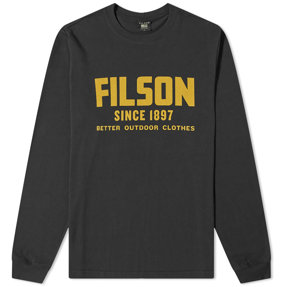 Filson Long Sleeve Pioneer T-Shirt Black & Trout | END. (US)