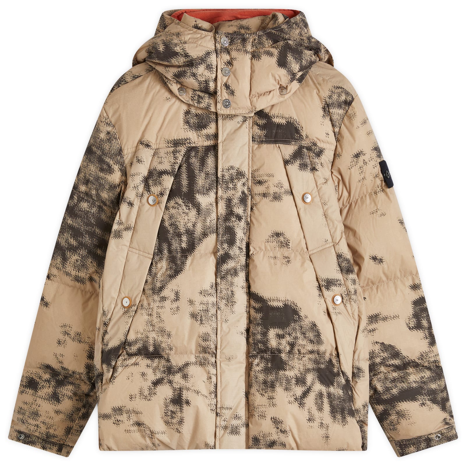 Stone Island Camo Down Jacket Dove Grey | END. (GB)
