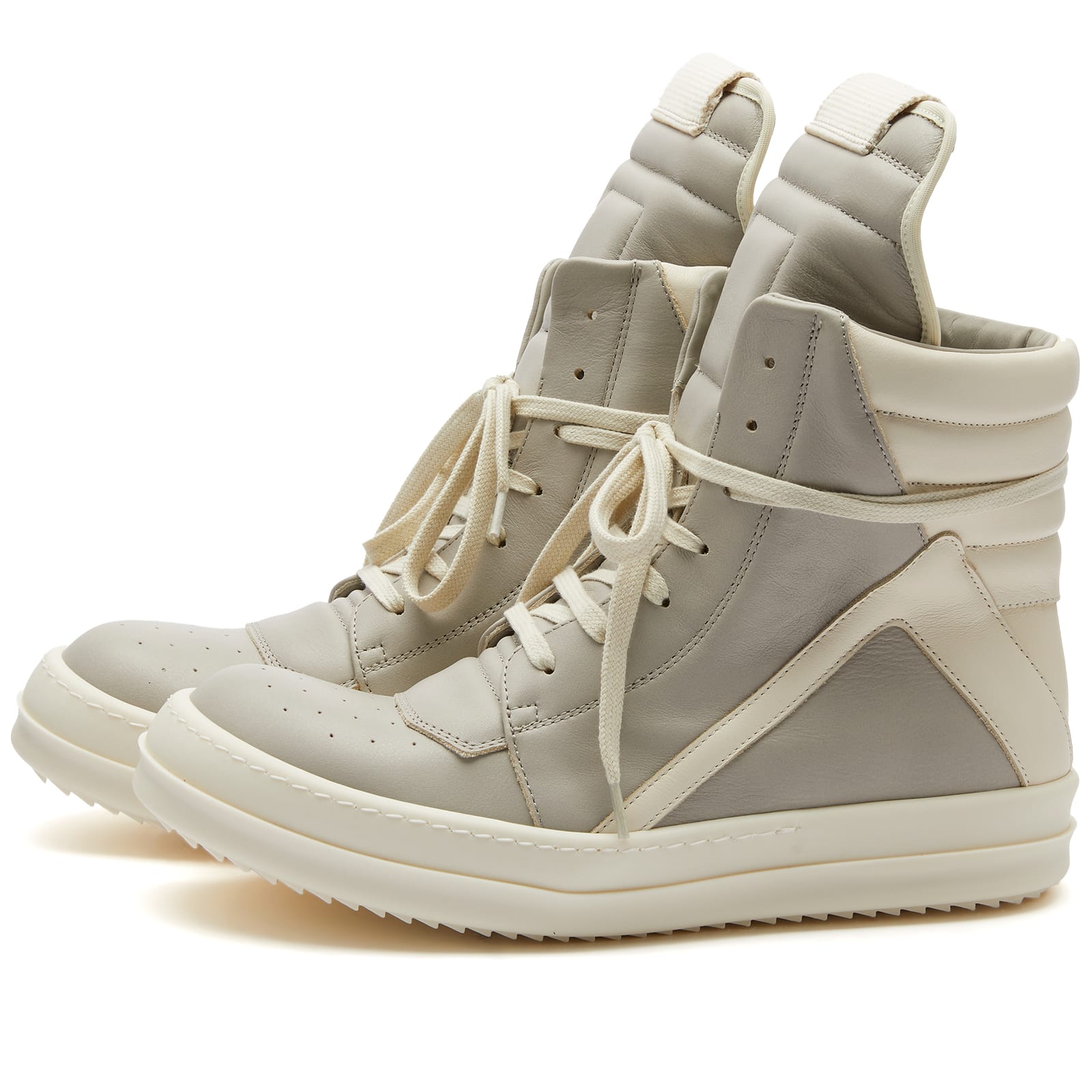 Rick Owens Geobasket Sneakers Pearl | END.