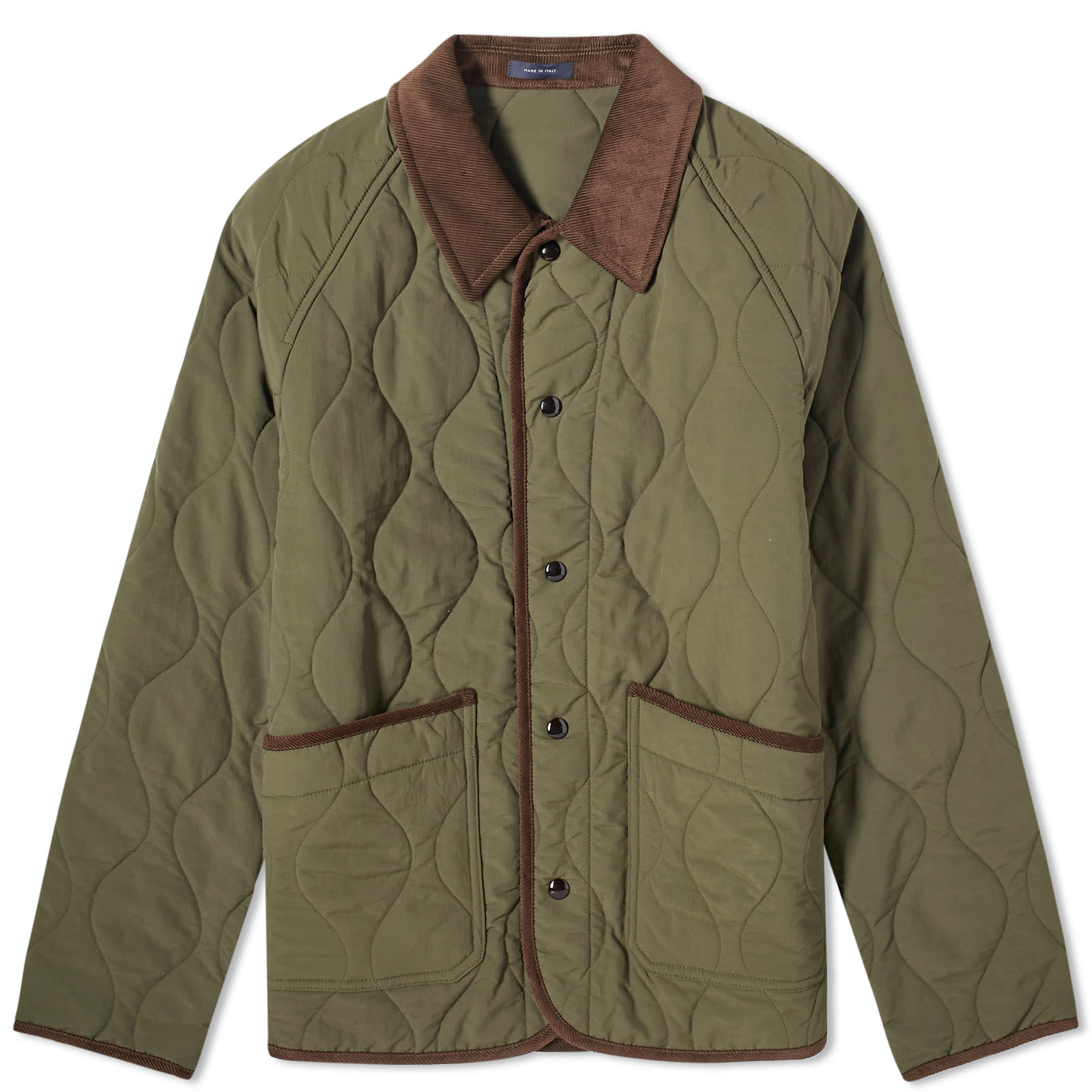 Drake's Quilted Chore Jacket Olive | END. (US)