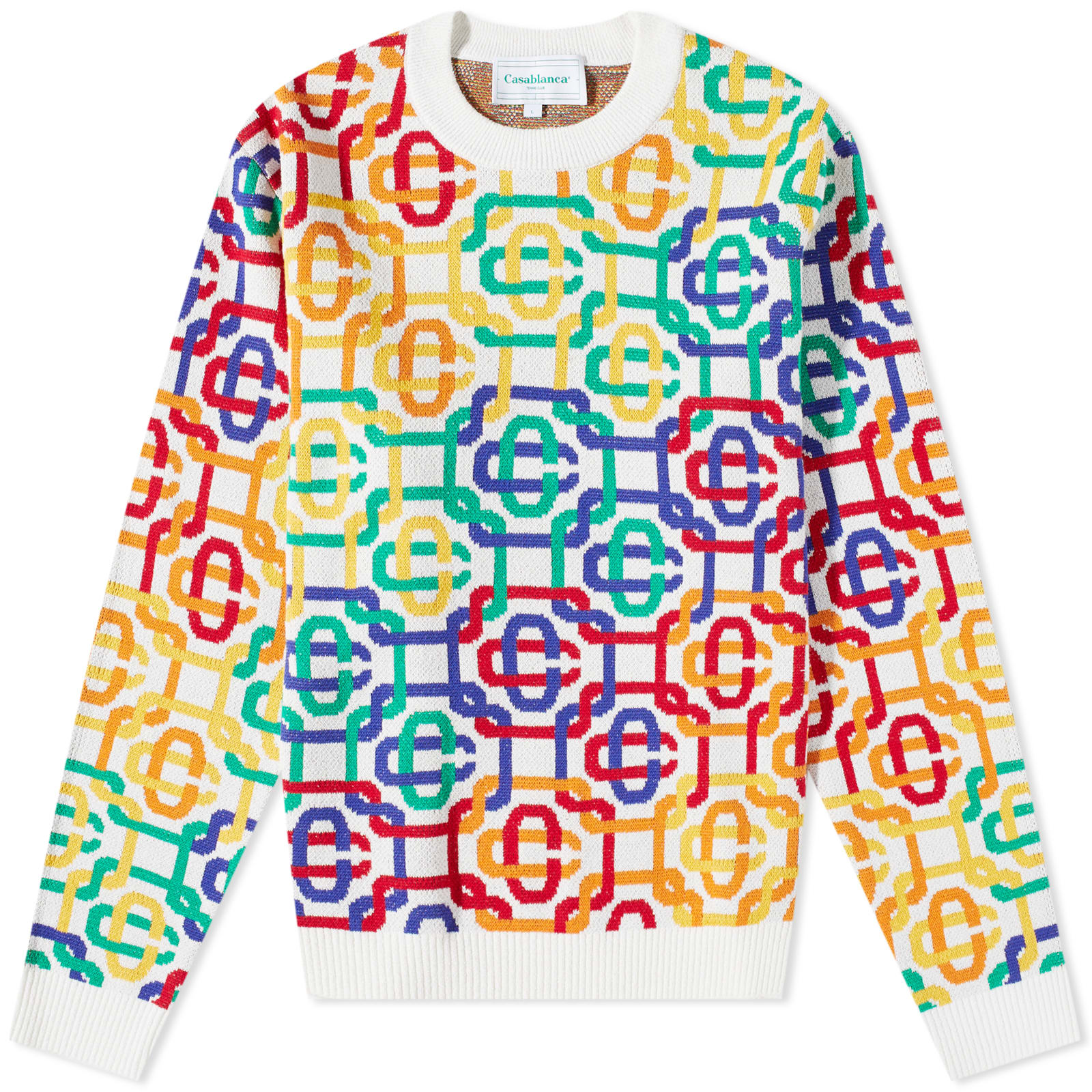 Casablanca Rainbow Monogram Crew Knit Rainbow | END. (US)