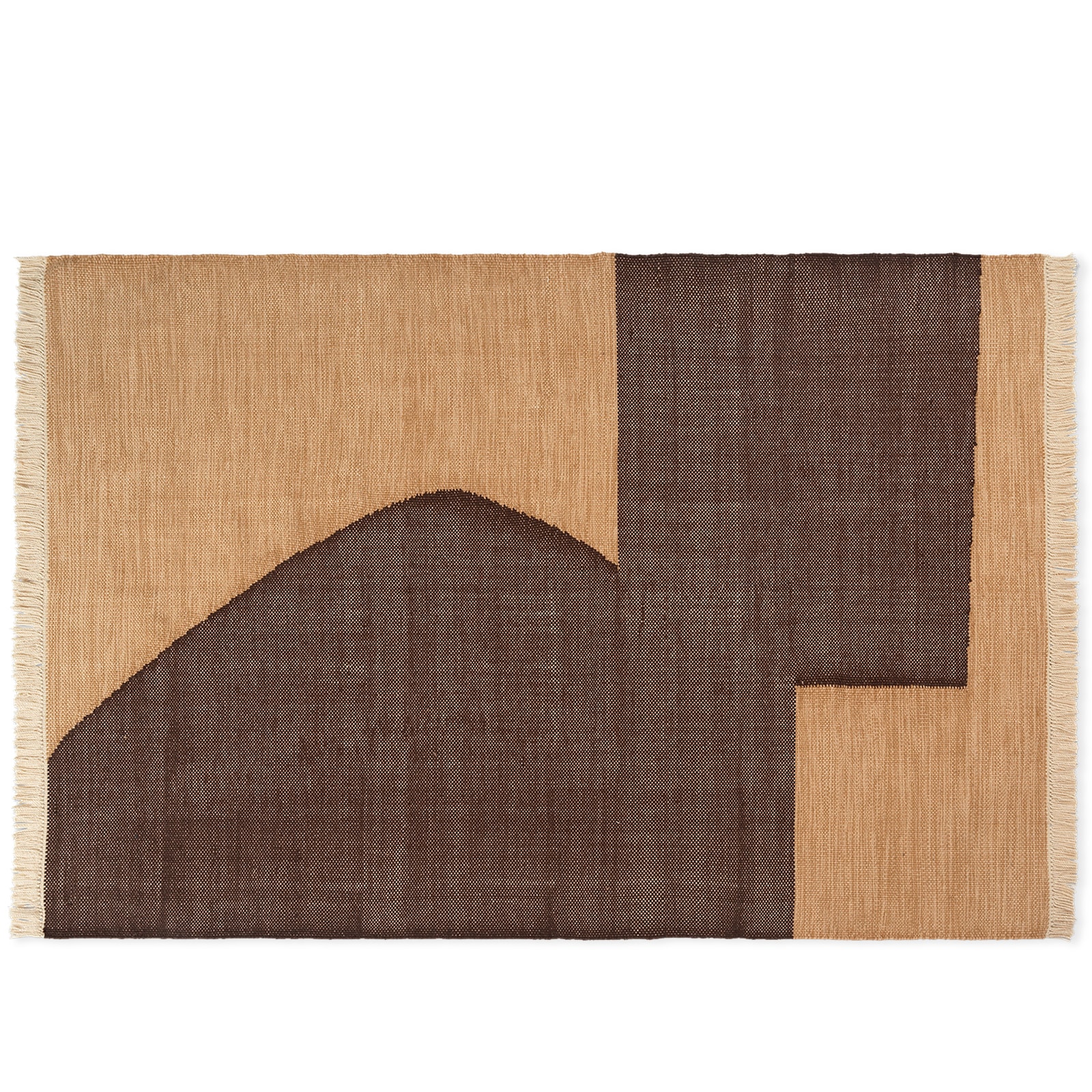 ferm LIVING Forene Rug - 140x200cm Tan & Chocolate | END.