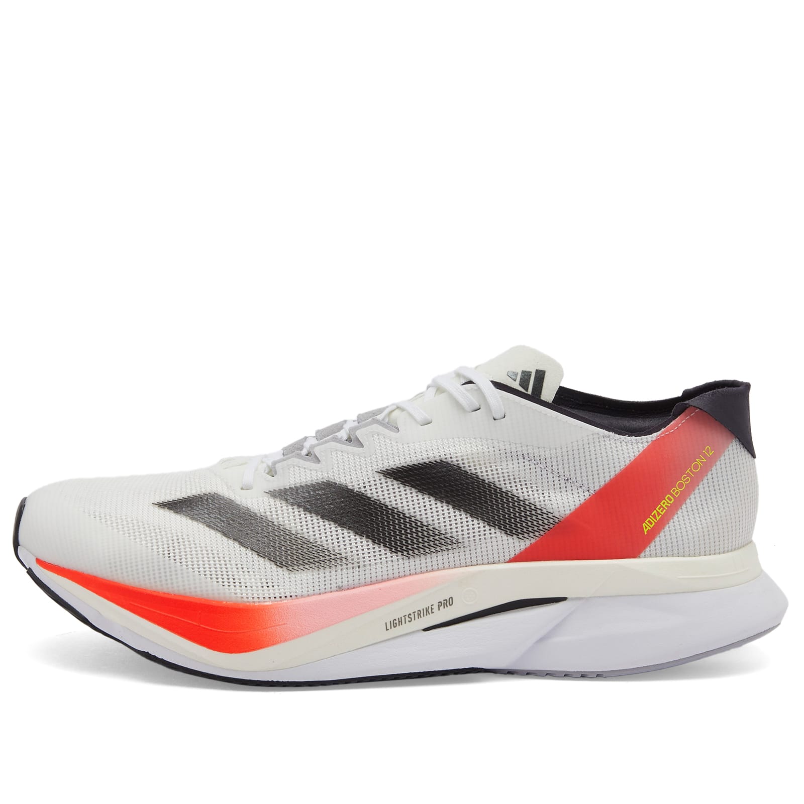 Adidas Adizero Boston 12 M Ftwr White, Aurora Met & Solar Red | END. (US)