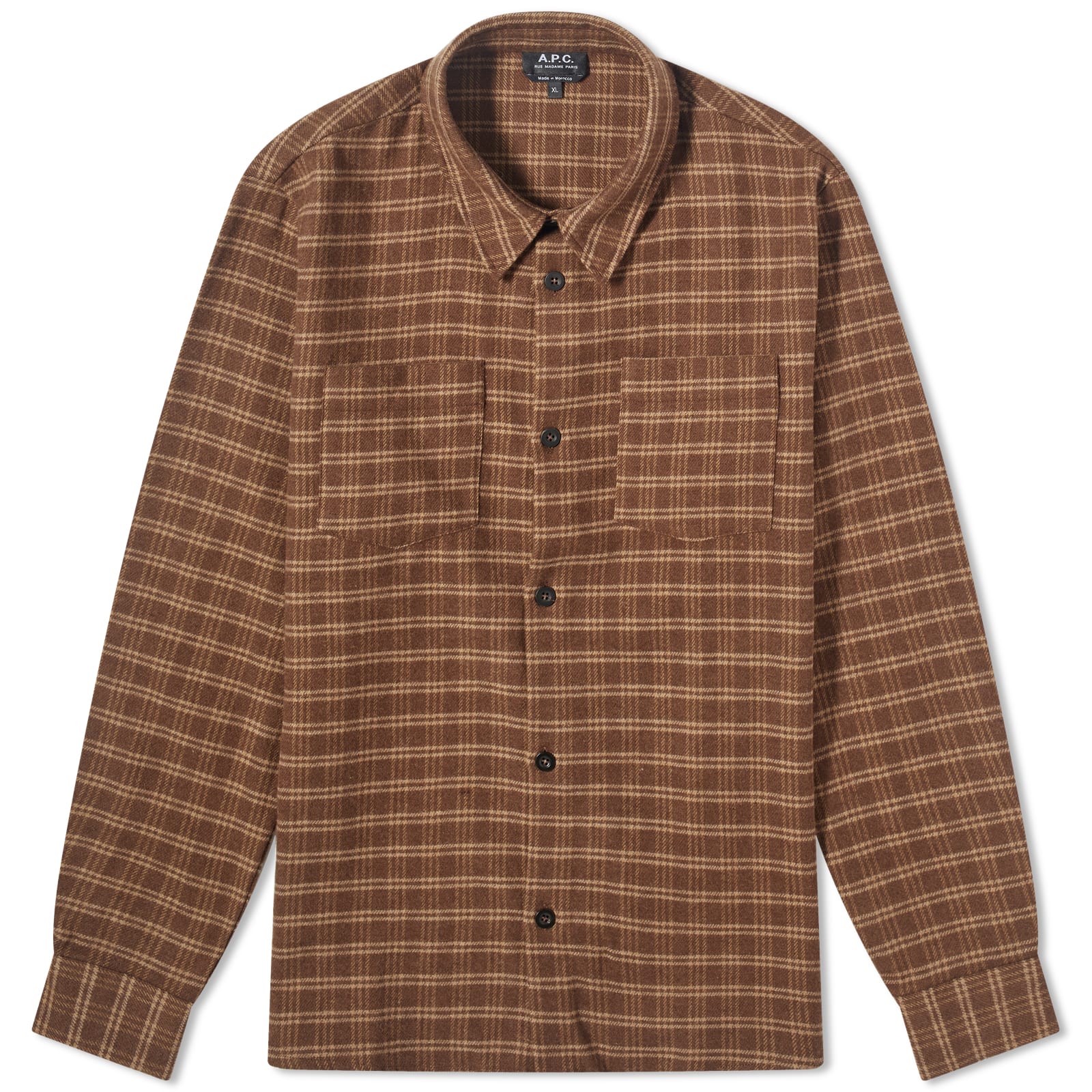 A.P.C. Joe Check Overshirt Beige | END. (GB)