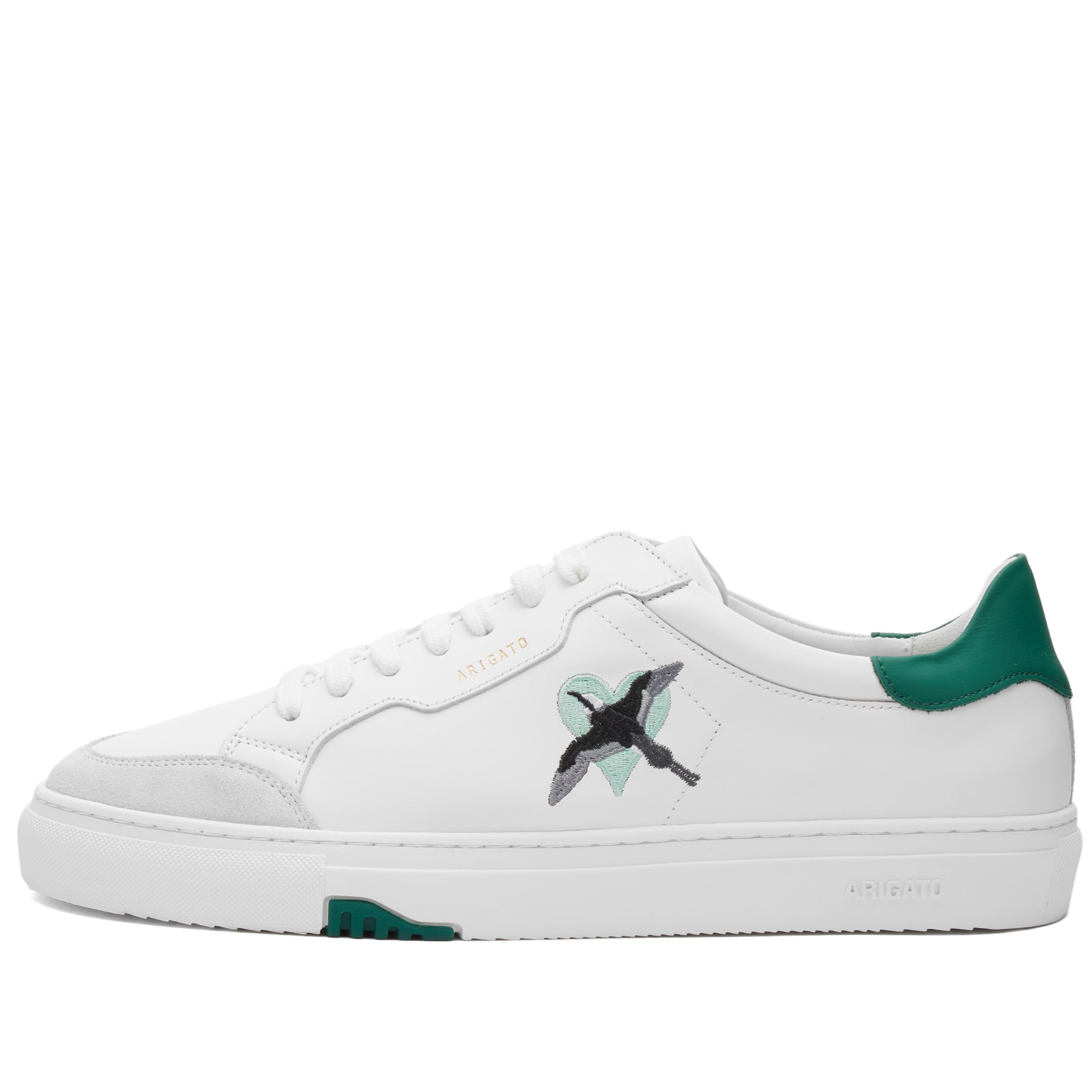 Axel Arigato Clean 180 Heart Bird Sneaker White & Green | END. (GB)
