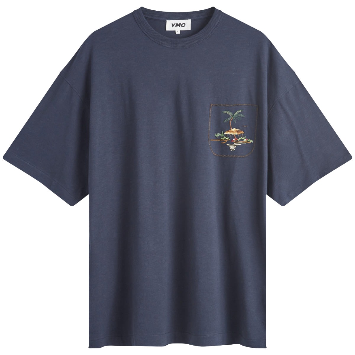 YMC Embroidered Triple T-Shirt Navy | END. (JP)