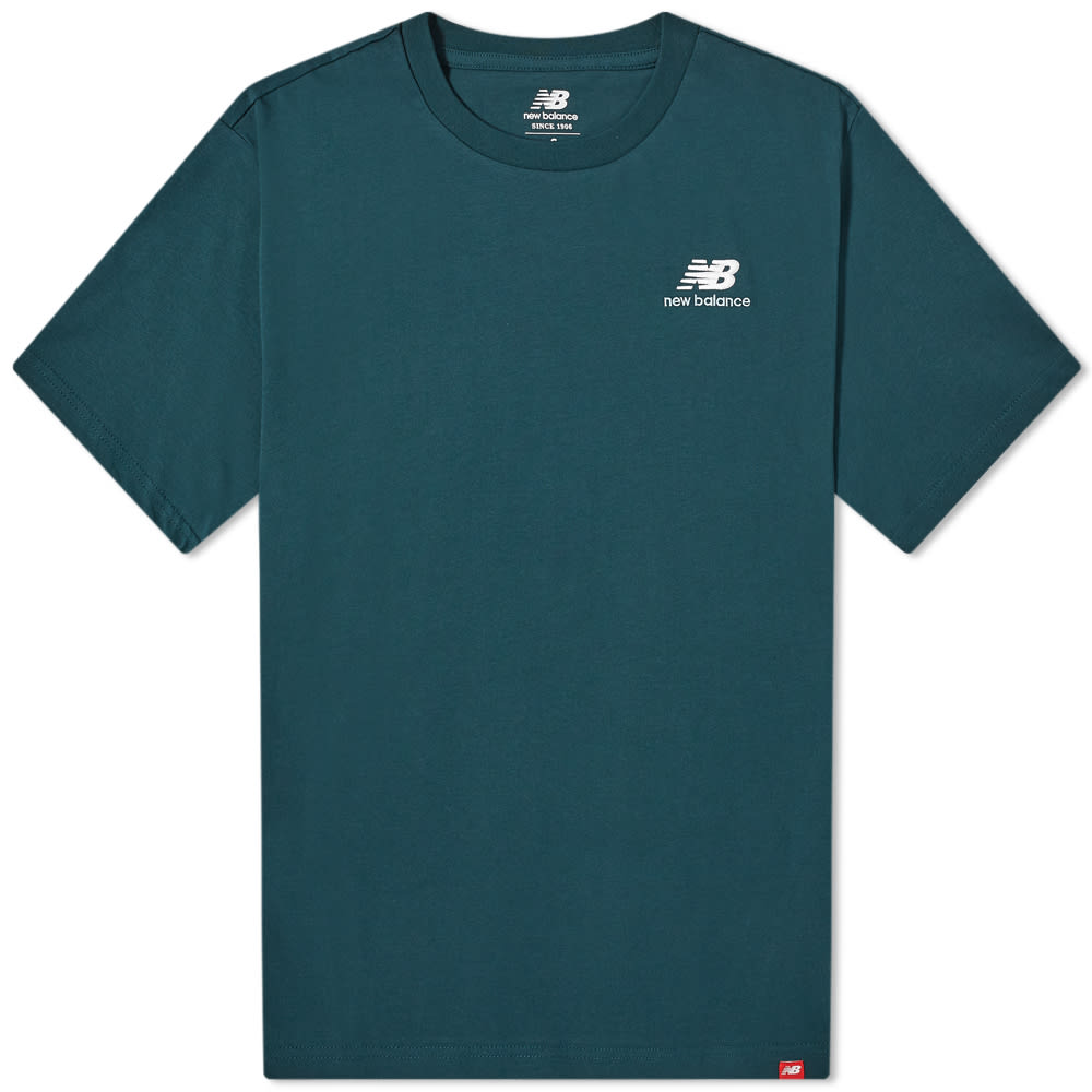 New Balance NB Essentials Embroidered T-Shirt Teal | END. (US)