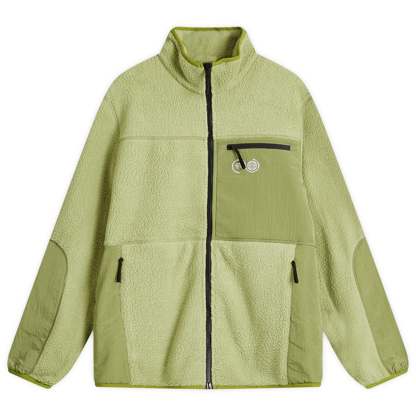 Purple Mountain Observatory Borg Zip Fleece Jacket Sage | END. (GB)