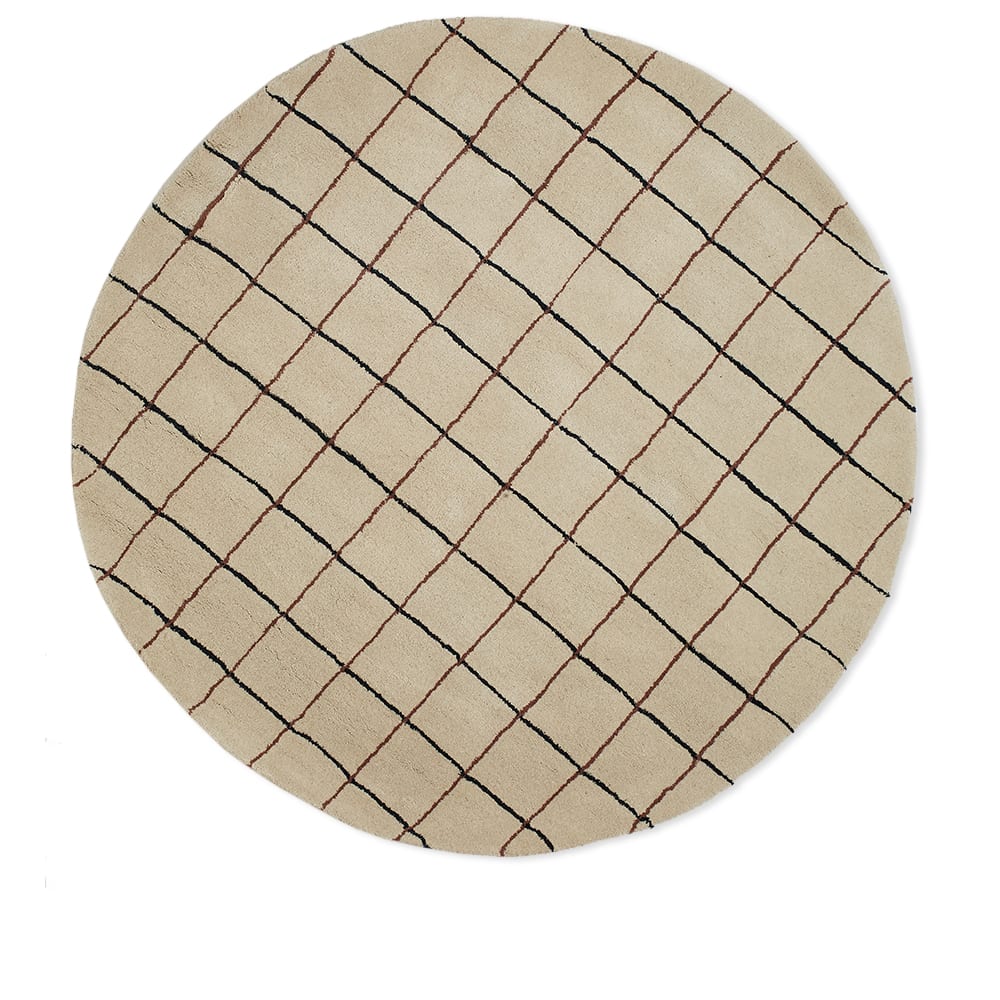 OYOY Grid Circle Rug Off White | END. (US)