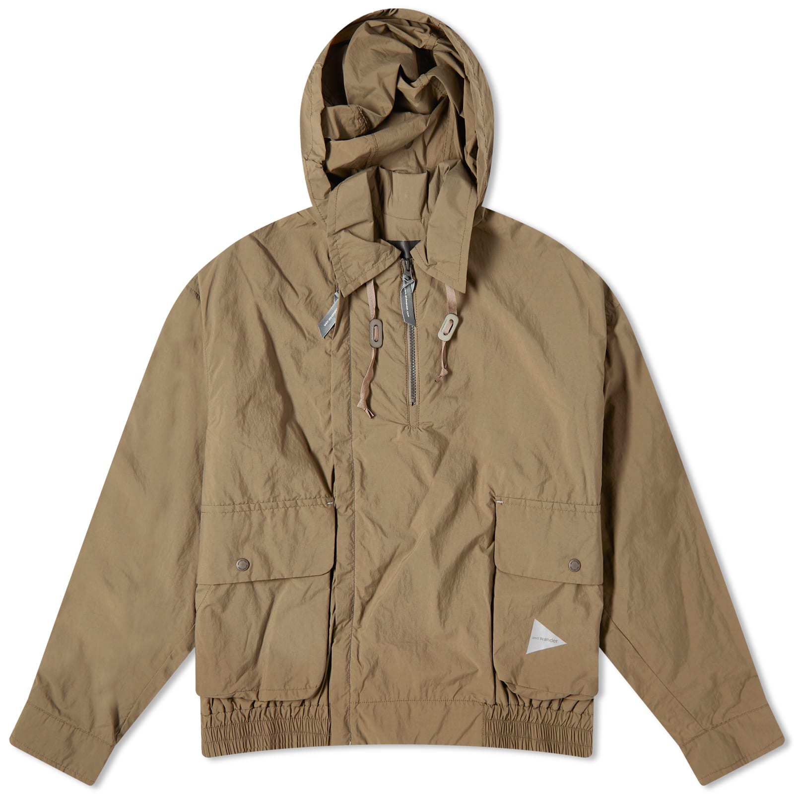 and wander Water Repellant Light Popover Jacket Khaki | END. (US)