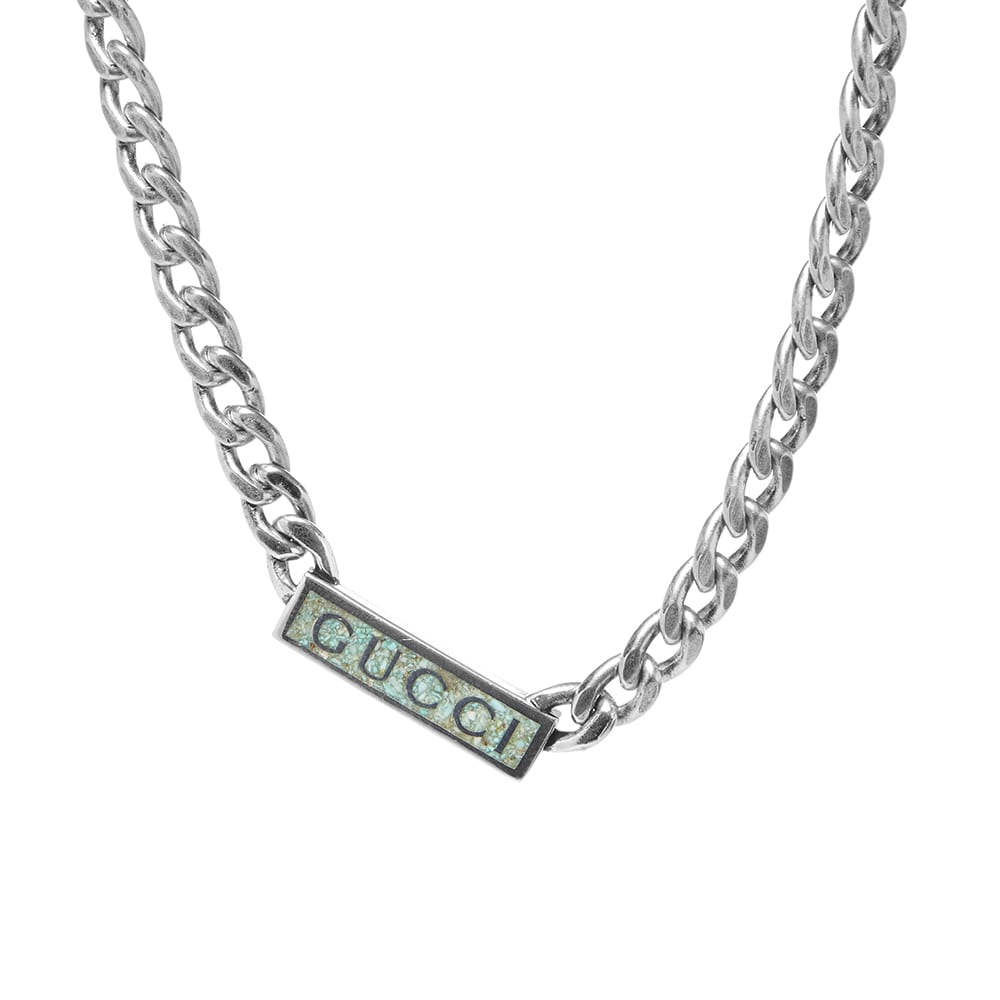 Gucci Tag Gourmette Necklace Sterling Silver | END. (SG)
