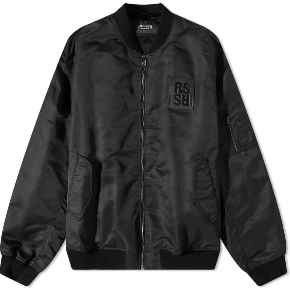 Raf Simons Leather Patch Classic Bomber Black | END. (US)