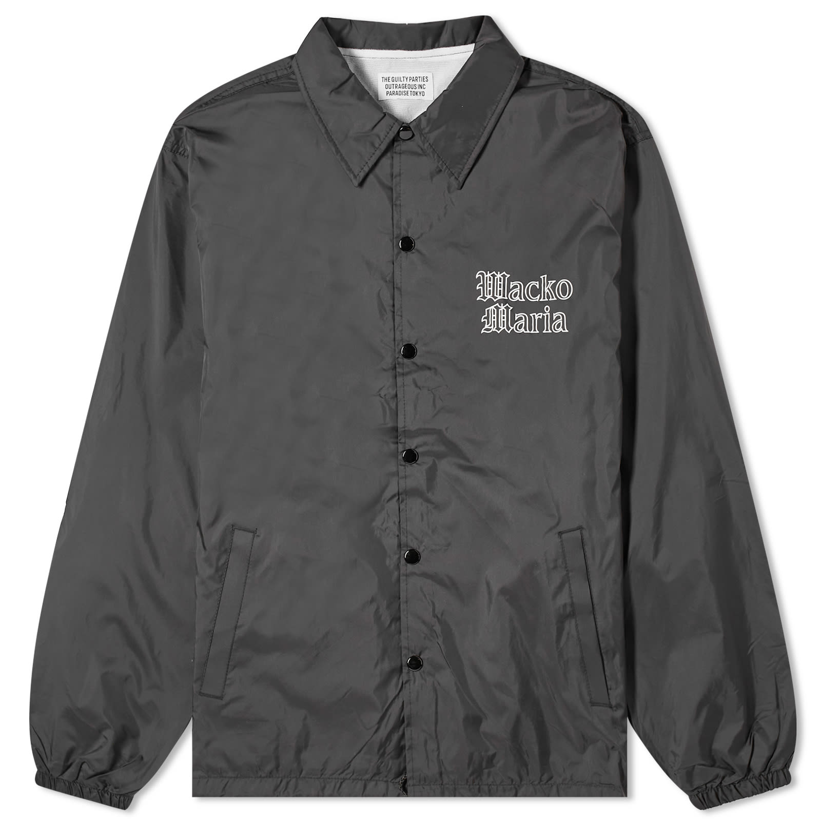 Wacko Maria Gothic Logo Coach Jacket Black | END. (GB)