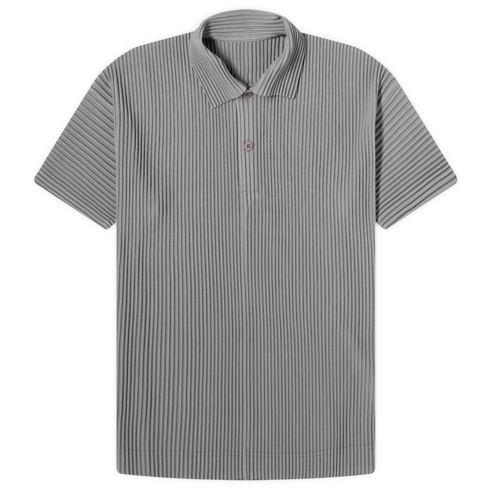 Homme Plissé Issey Miyake Pleated Polo Warm Grey | END. (GB)