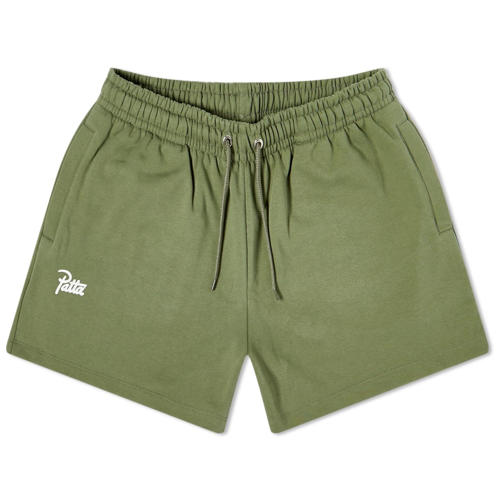 Patta Basic Sweat Shorts Olivine | END. (GB)