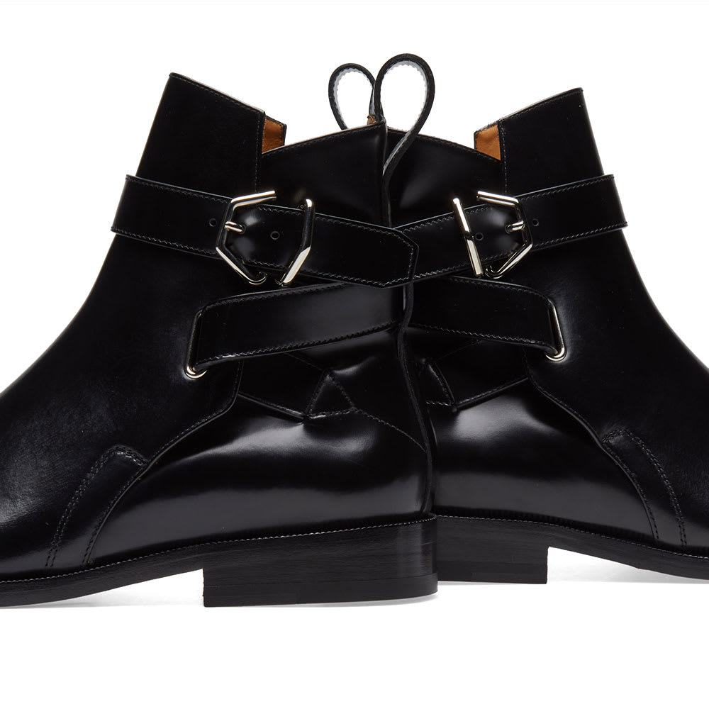 Acne Studios Julian Leather Buckle Ankle Boot Black | END. (US)