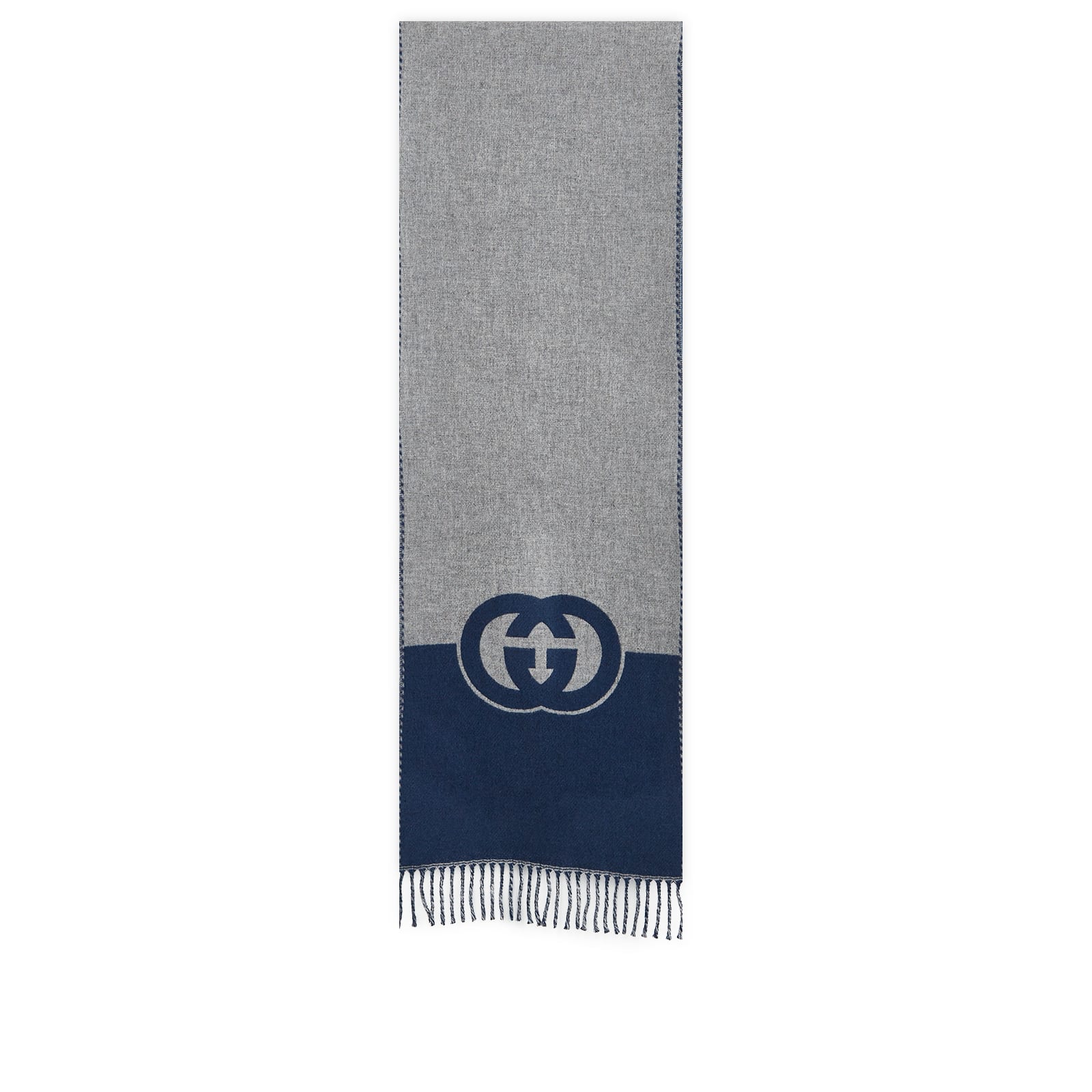 Gucci Interlocking logo Scarf Lead & Blue | END. (US)