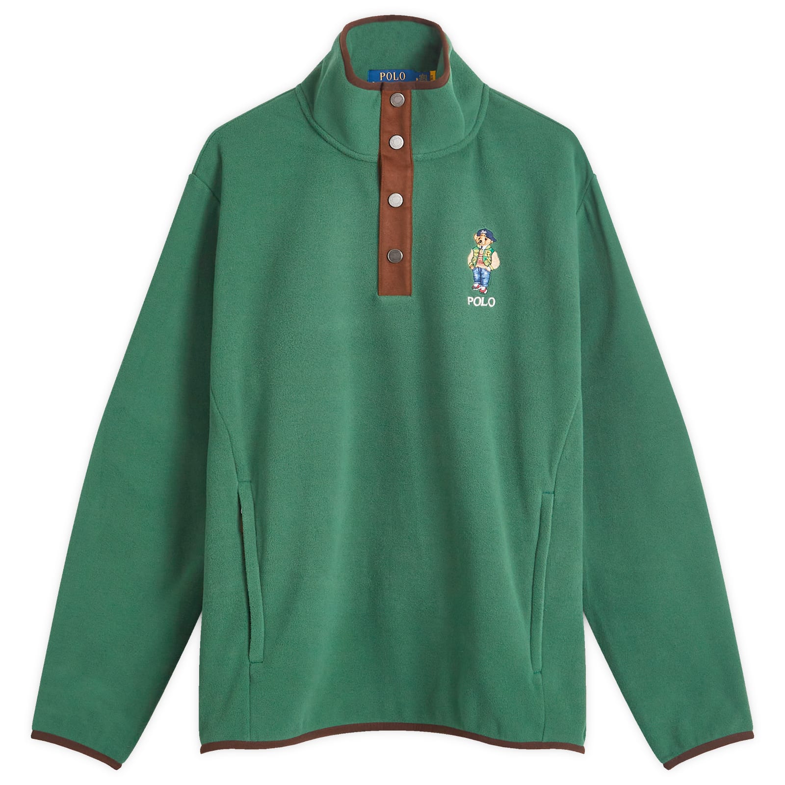 Polo Ralph Lauren Varsity Bear Quarter Snap Fleece Vintage Pine | END. (US)