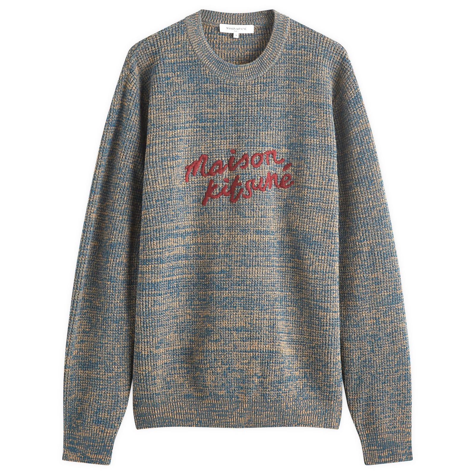 Maison Kitsune Maison Kitsune Handwriting Comfort Jumper Birch & Lake ...