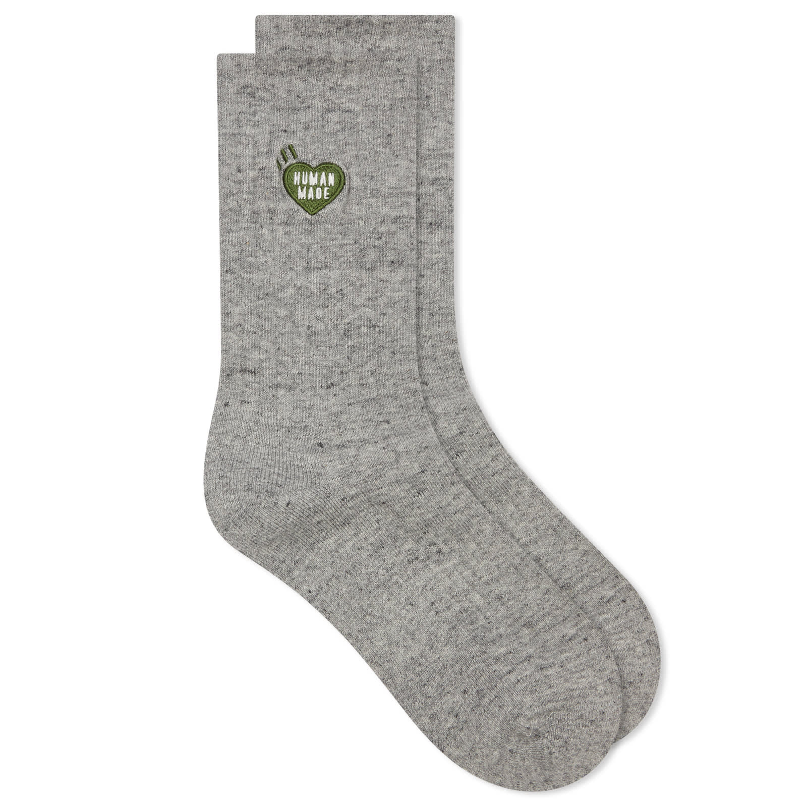 Human Made Pile Heart Socks Grey | END. (US)