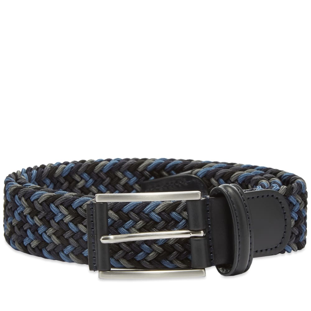 Anderson's Woven Textile Belt Navy, Blue & Steel | END. (GB)